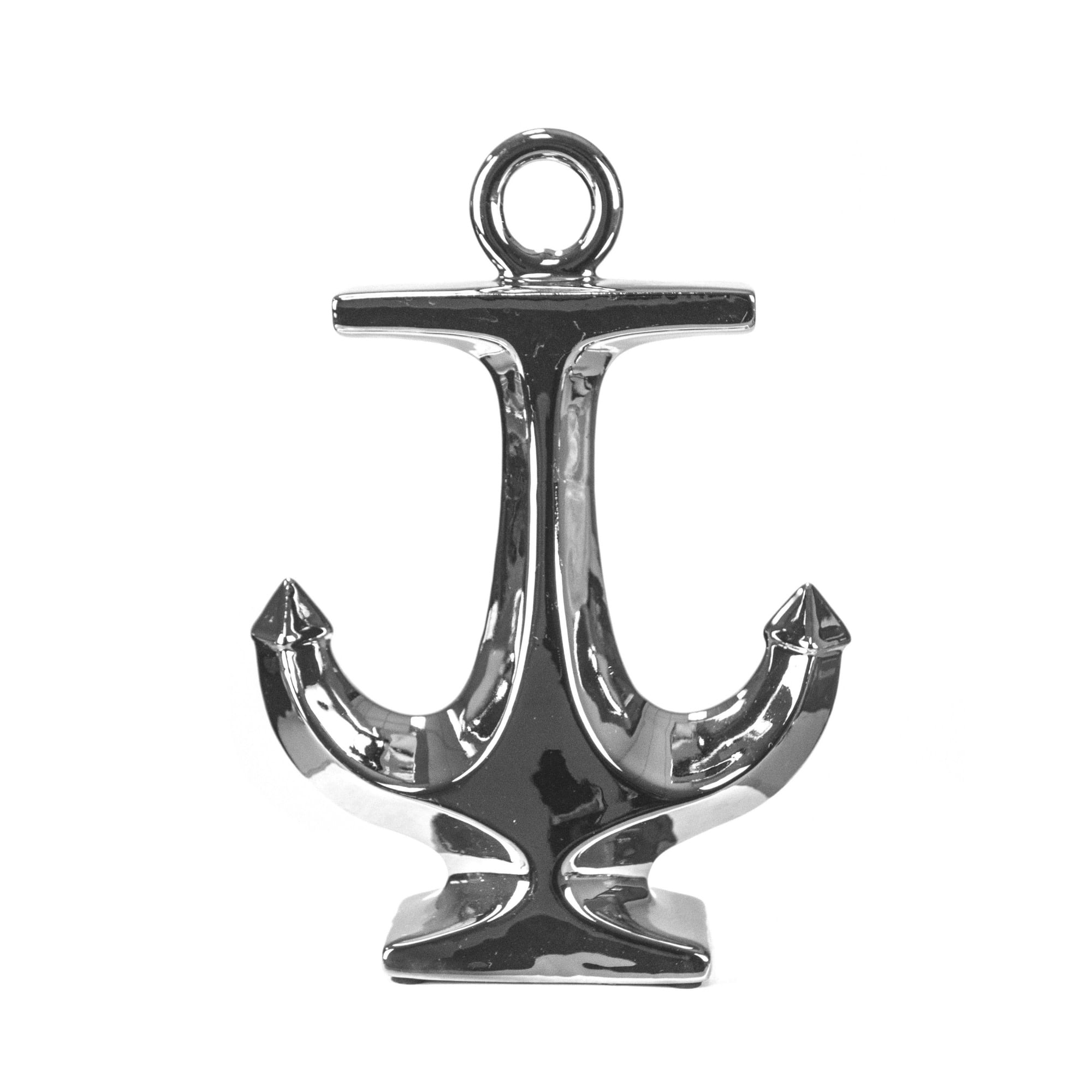 Sagebrook Home Silver Anchor Abstract Sculpture for Office, Room or ...