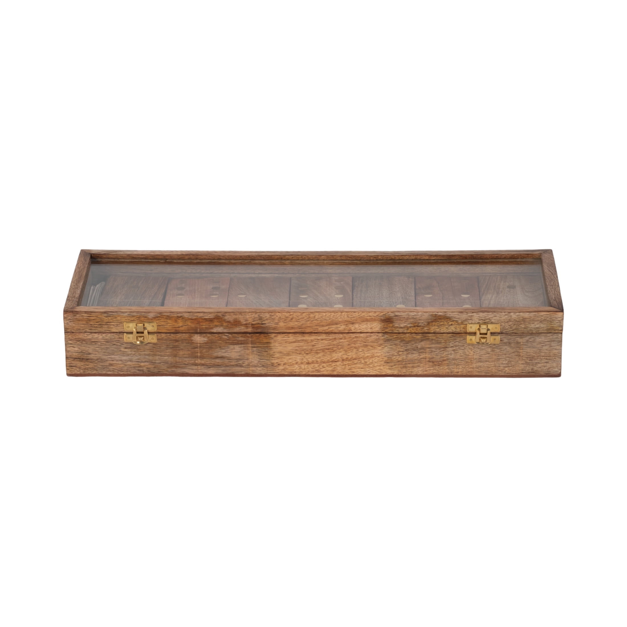 Sagebrook Home, Wood, Dominoes Box, Brown, Rectangle, Solid - Walmart.com