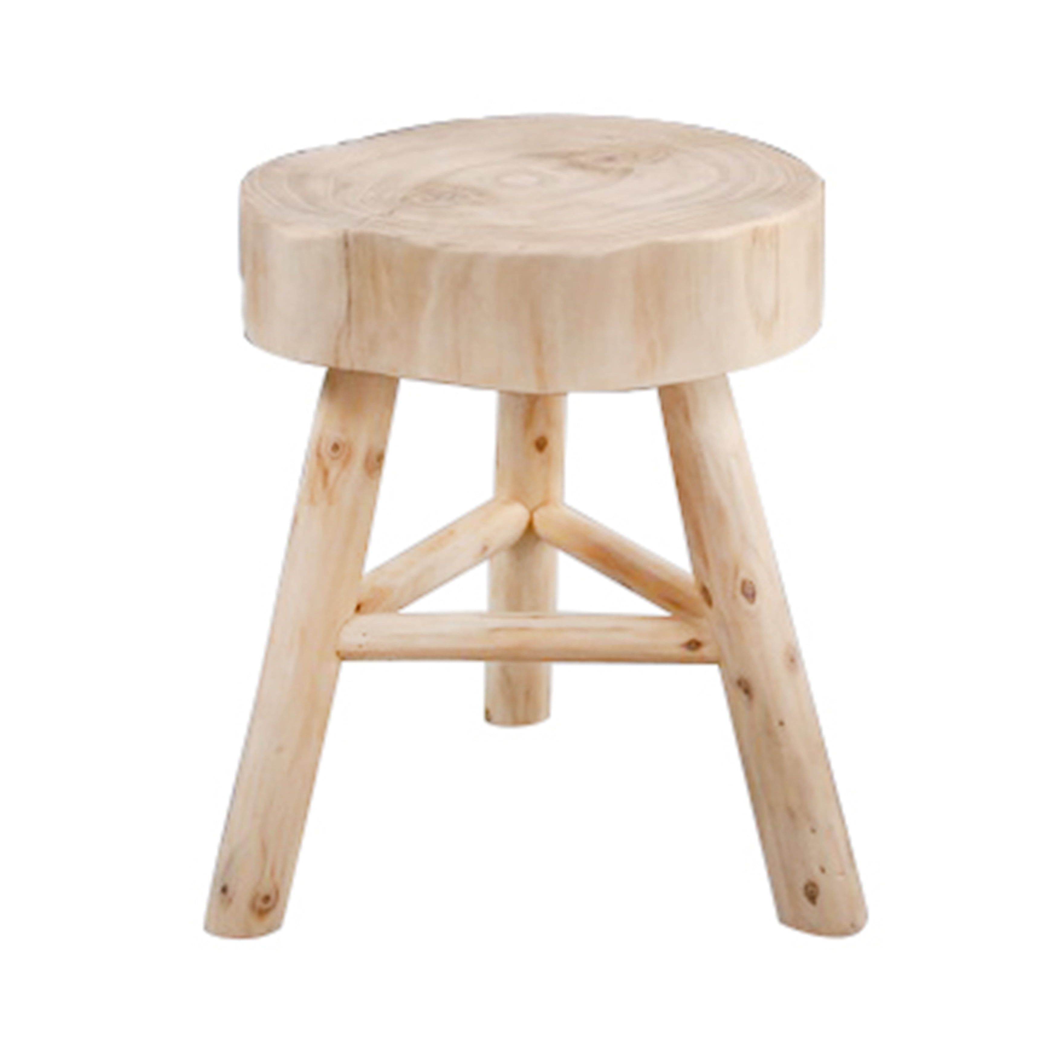 Sagebrook Home Wooden 16" Stool, Natural - Walmart.com