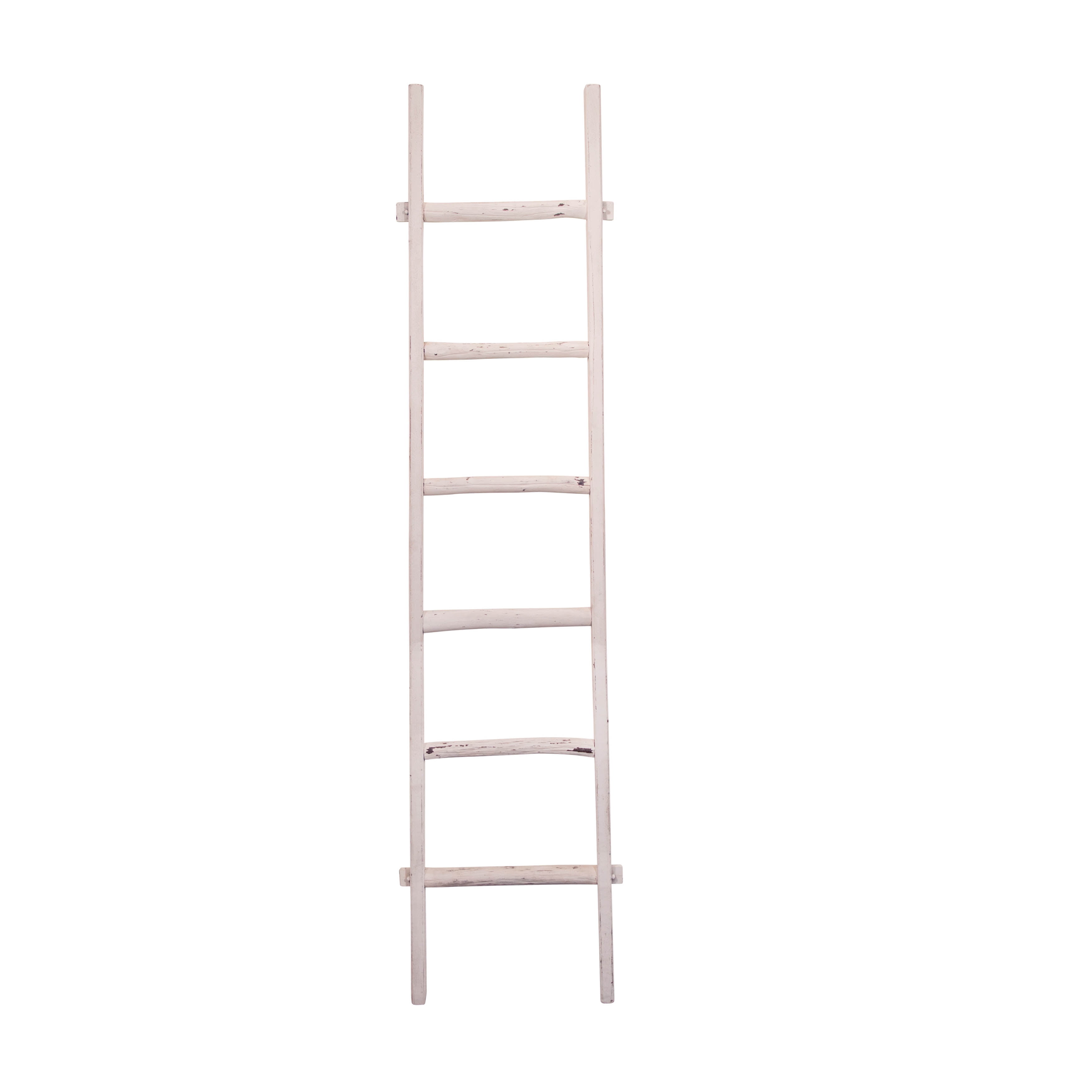 Sagebrook Home Wooden Decorative 76" Ladder, White - Walmart.com