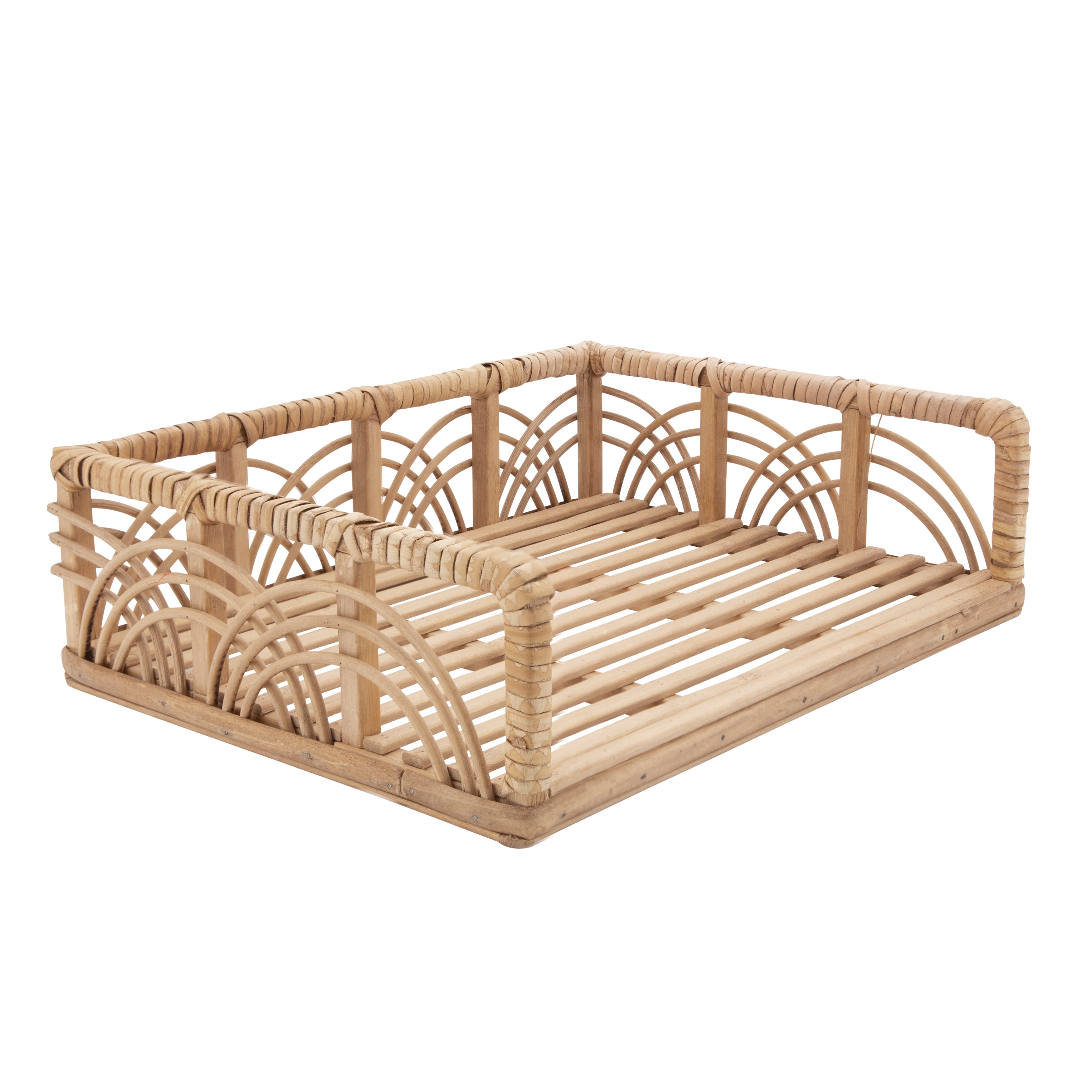 Sagebrook Home Woven 12X9 Document Tray, Natural, Rectangle, Bamboo ...