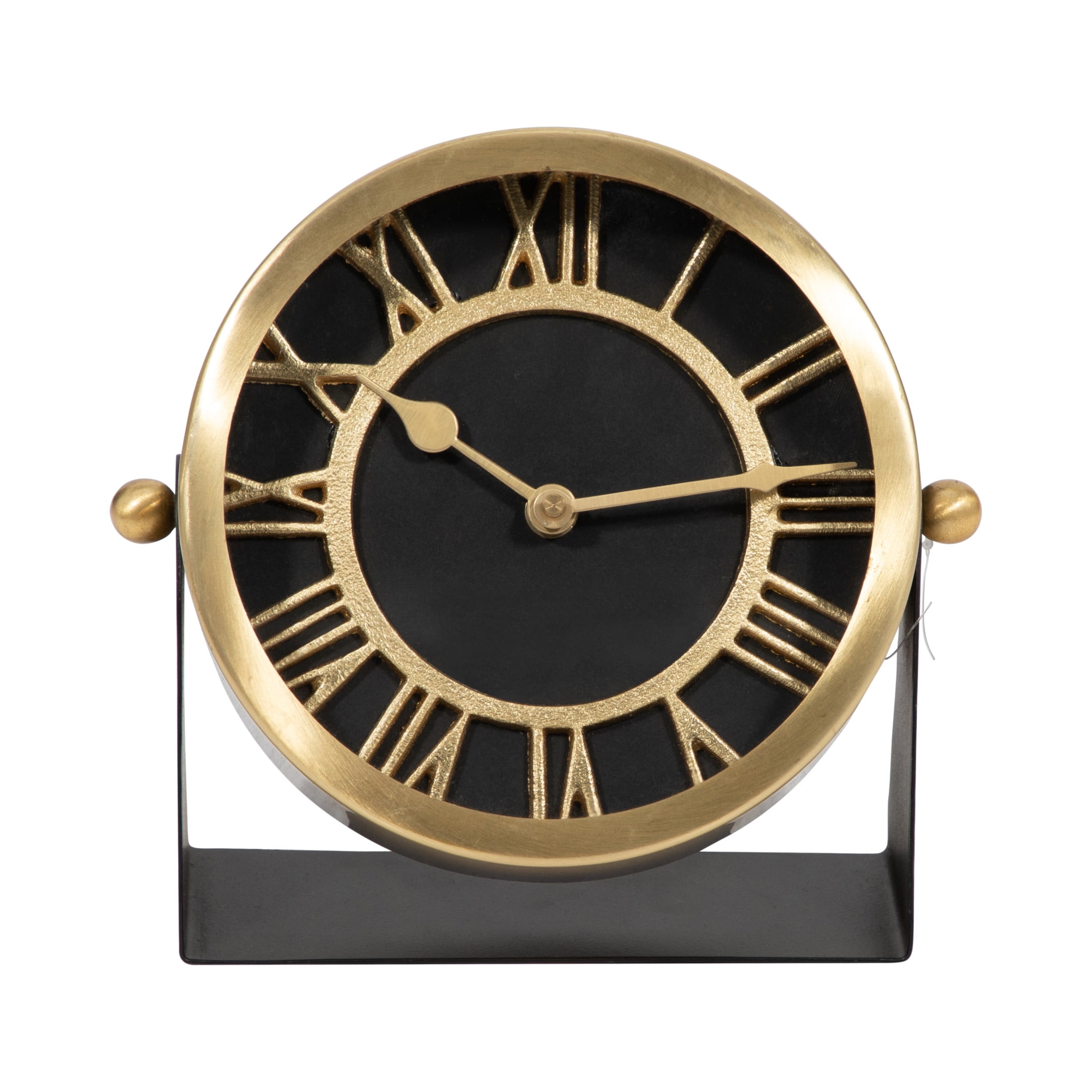 Sagebrook Home's Elegant Steel & Glass Table Clock - Walmart.com
