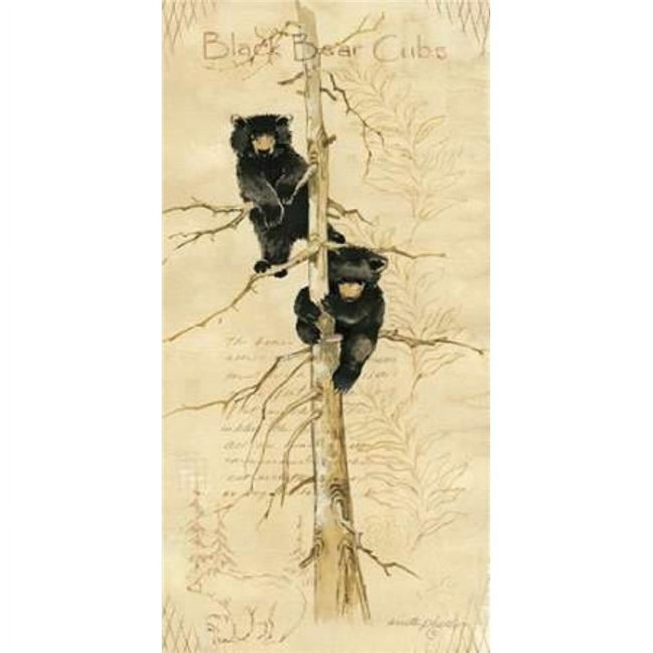 Sagebrush Fine Art Black Bears Cubs Poster Print by Anita Phillips ...