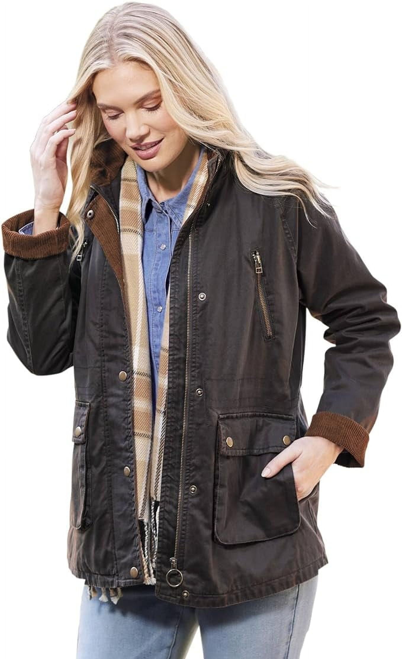 Sagefinds Women Portland Barn Jacket for Women - Hidden Zipper with ...