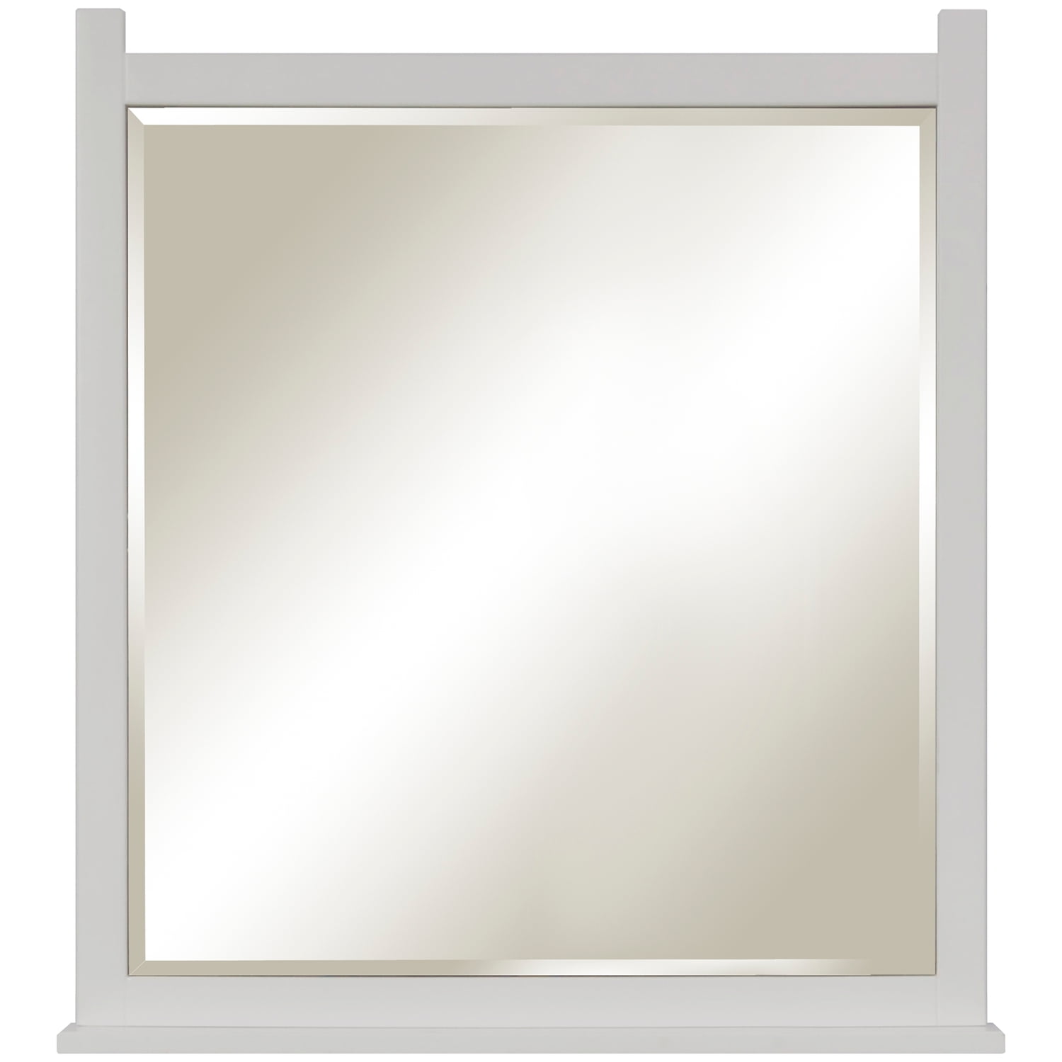 Sagehill Designs Luke 36" x 38" Framed Mirror, Studio White Finish ...
