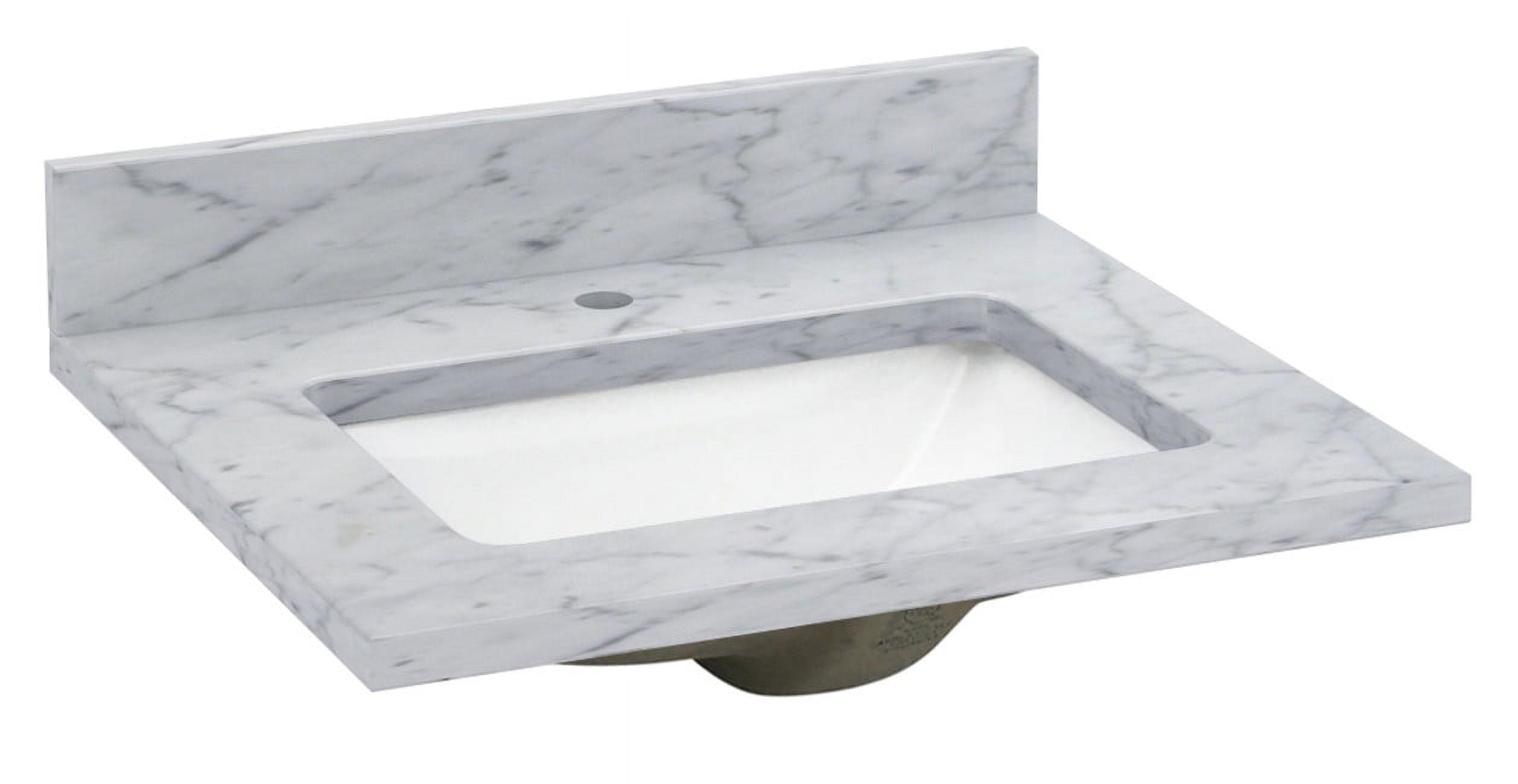 Sagehill Designs Rw2522 Rw Carrara White 25" Marble Vanity Top - White ...
