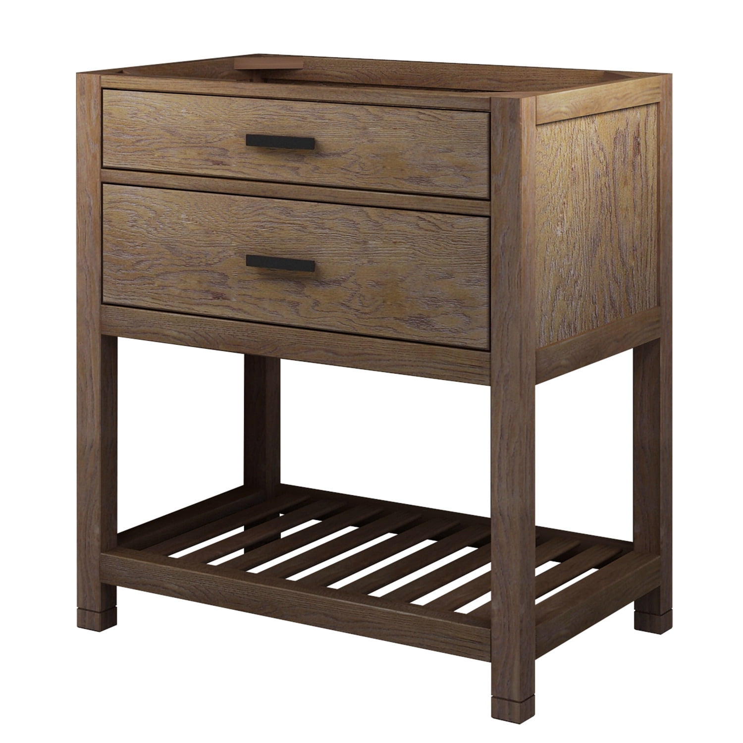 Sagehill Designs Toby 30" Bathroom Vanity Base, Weathered Oak Finish ...