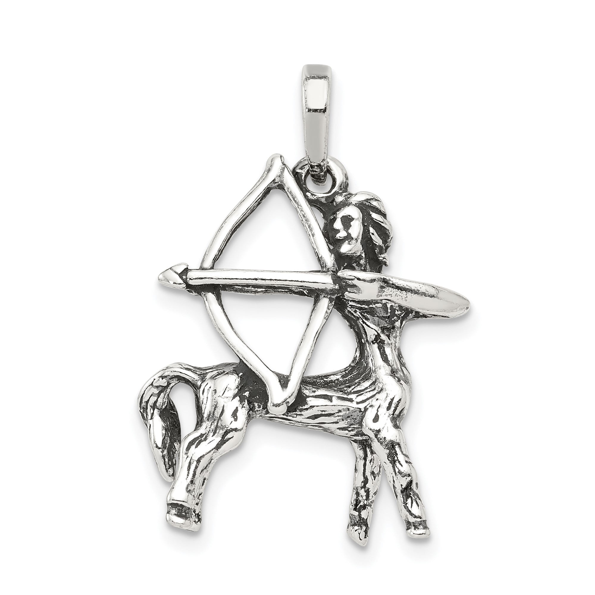 Sagittarius Pendant Necklace 925 Sterling Silver Centaur Archer Symbol ...