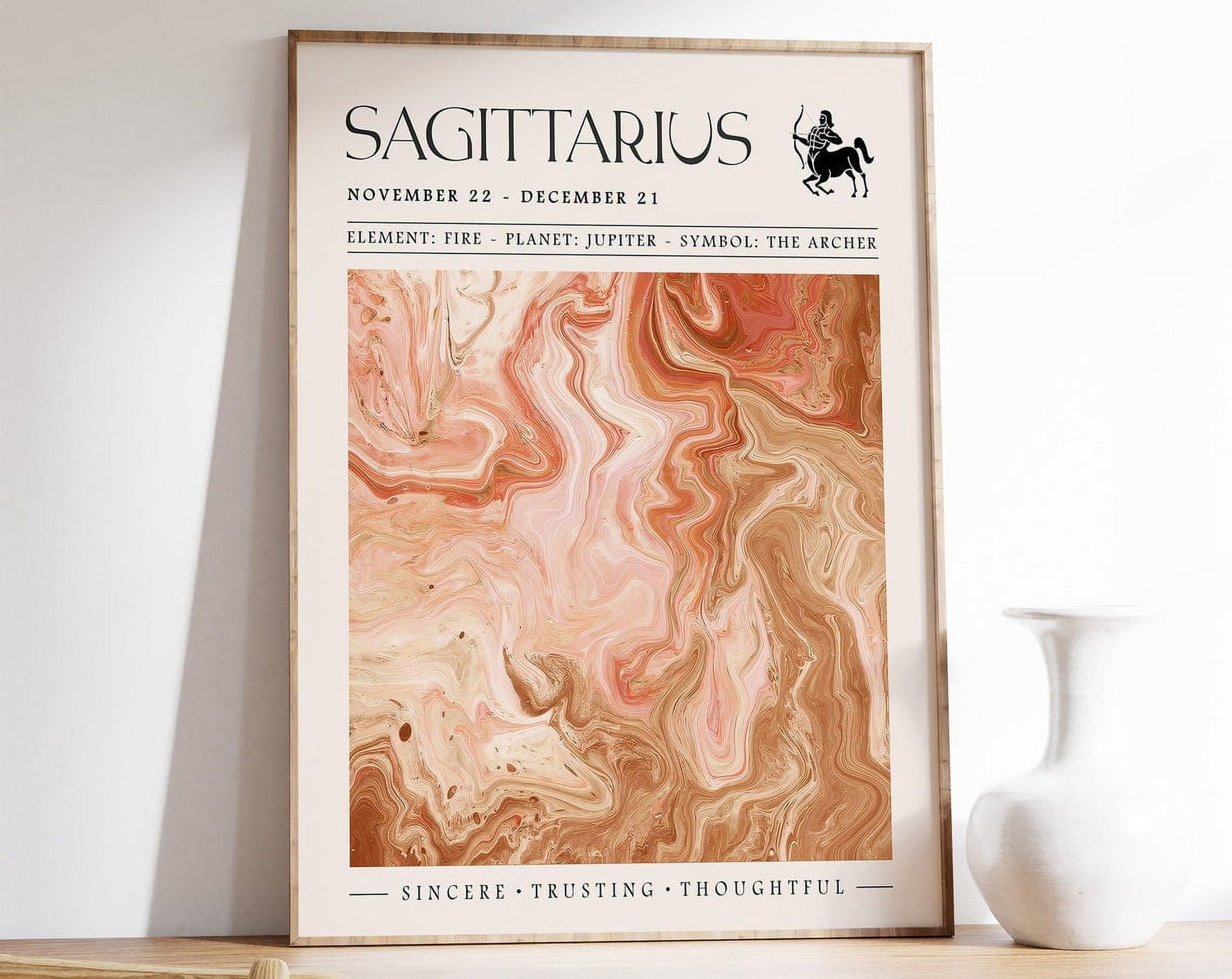 Sagittarius Star Sign Print, Star Sign Poster, Birthday Gift, Zodiac ...