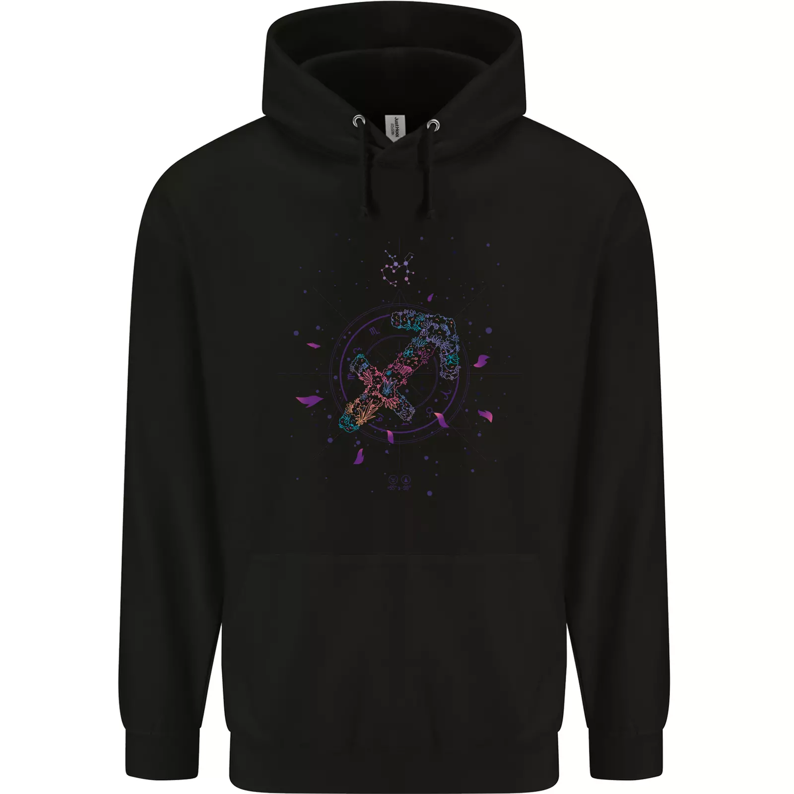 Sagittarius Star Sign Zodiac Astrological Mens 80% Cotton Hoodie ...