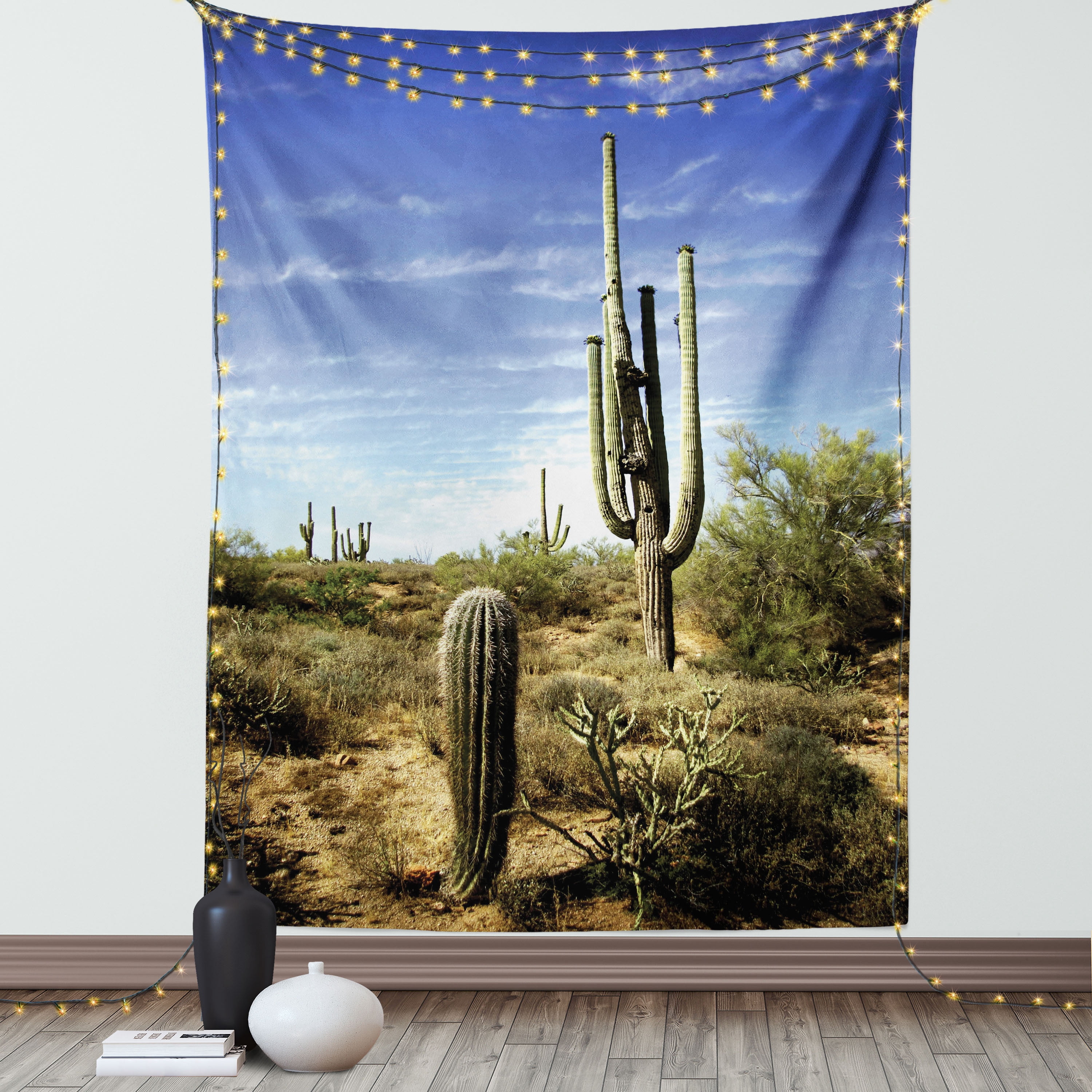 Saguaro Cactus Decor Wall Hanging Tapestry, Tall Saguaro Cactus with ...