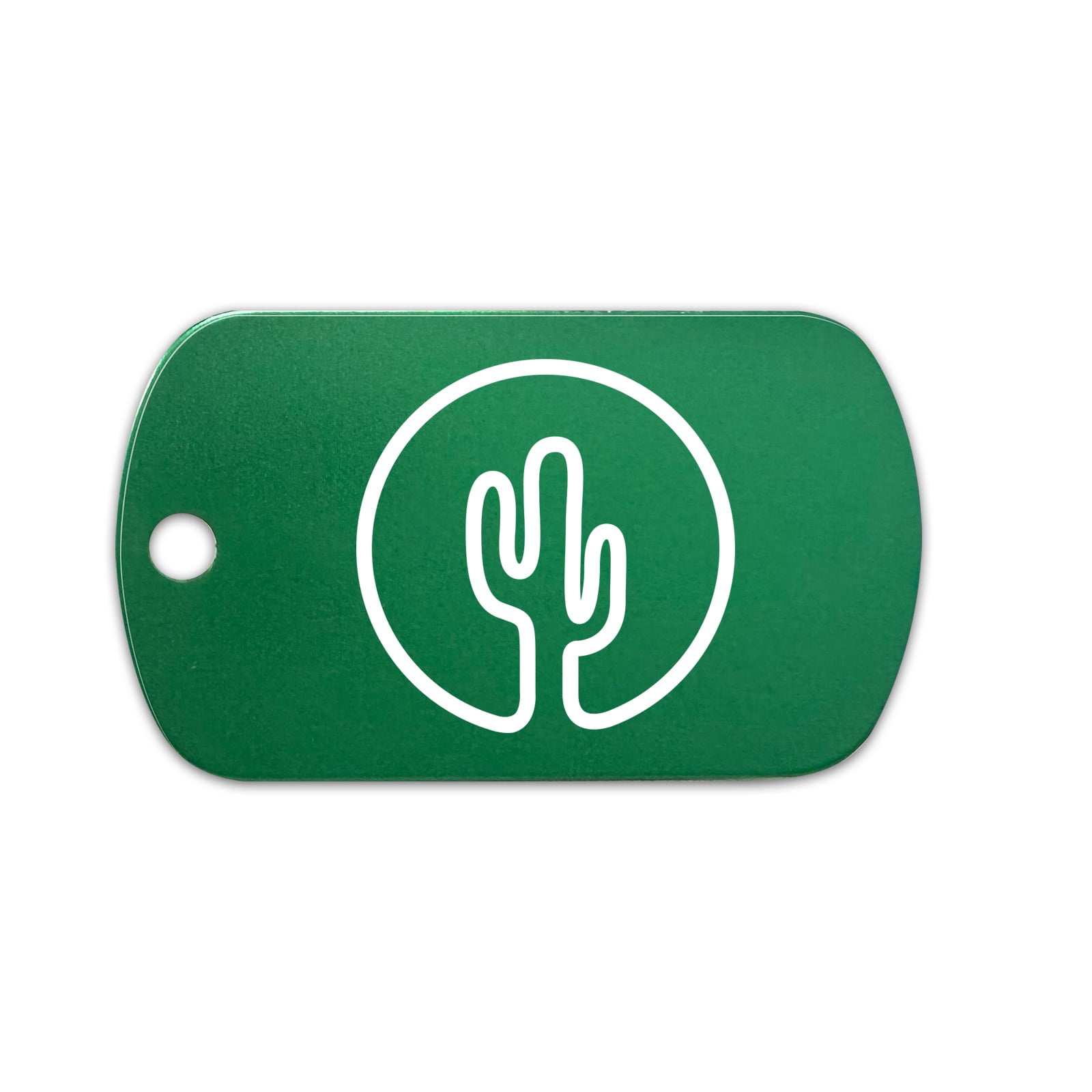 Saguaro Cactus GI Dog Tag Aluminum Keychain saguaro explore camp ...