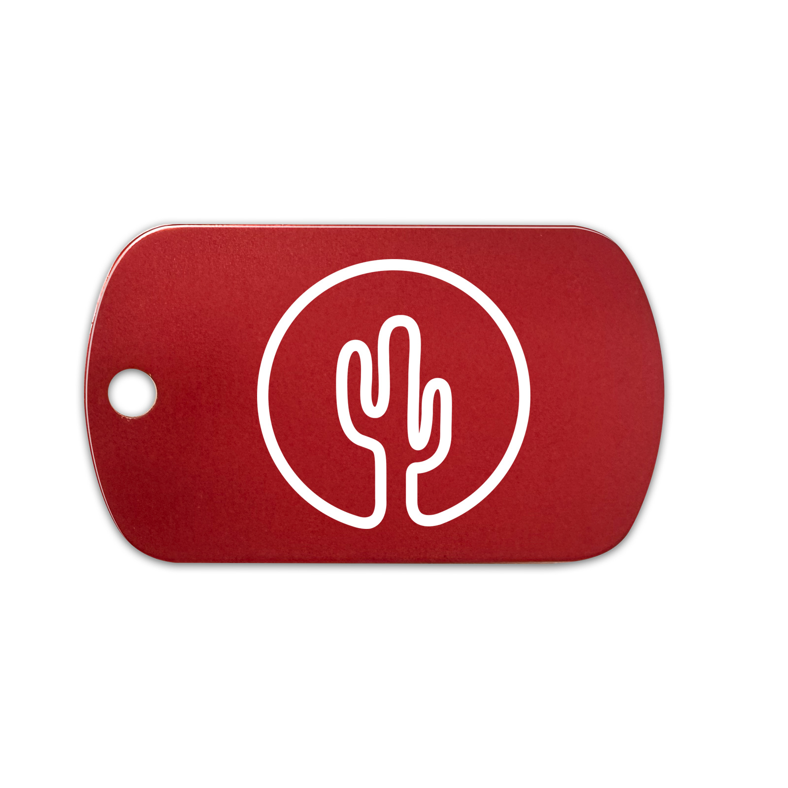 Saguaro Cactus GI Dog Tag Aluminum Keychain saguaro explore camp ...