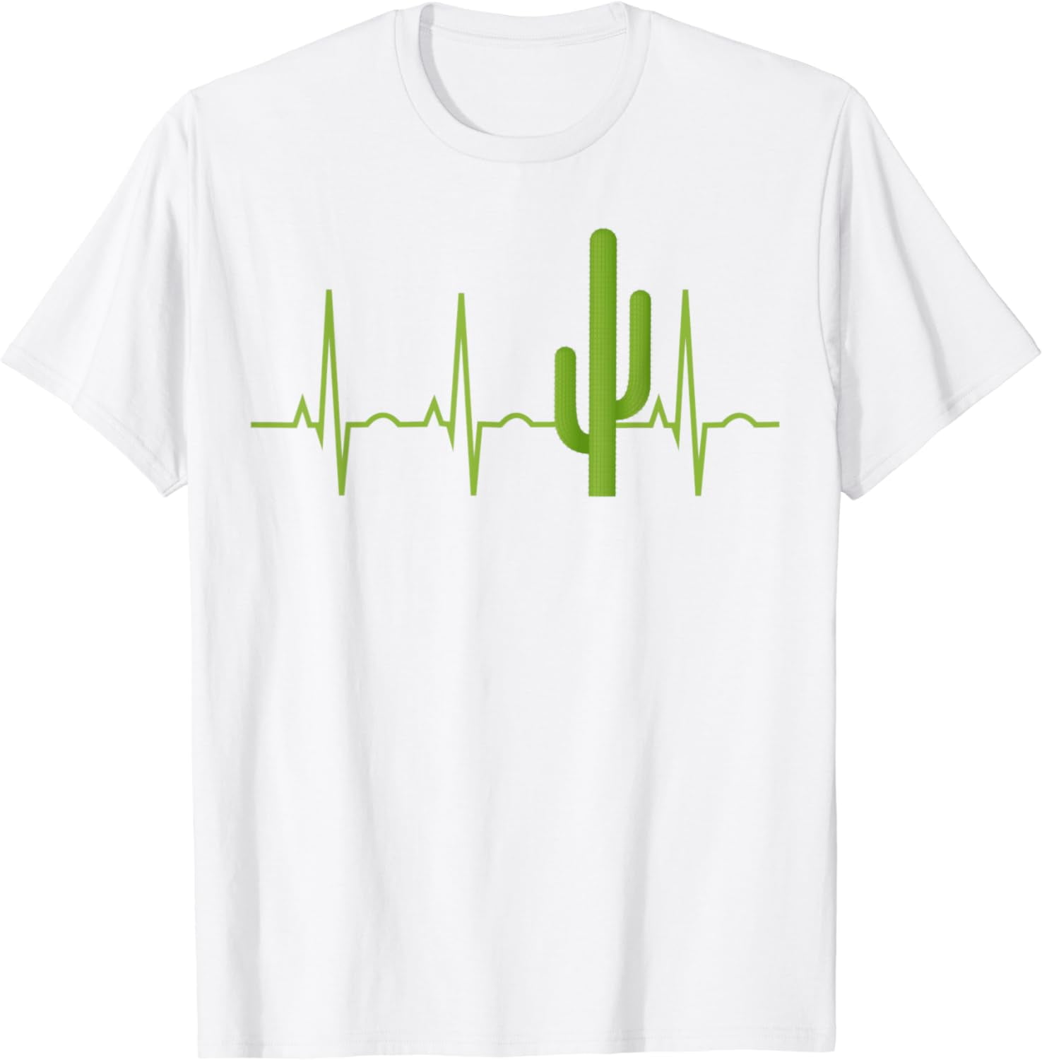 Saguaro Cactus Shirt - Cacti Lover Heartbeat Gift T-Shirt - Walmart.com
