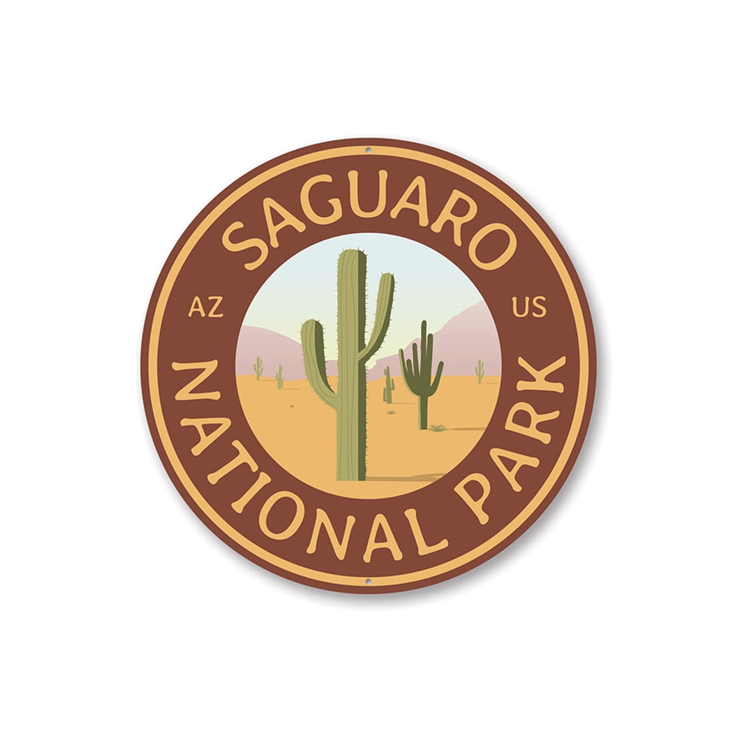 Saguaro National Park Arizona, Cactus Desert Aluminum Metal Decor Sign ...