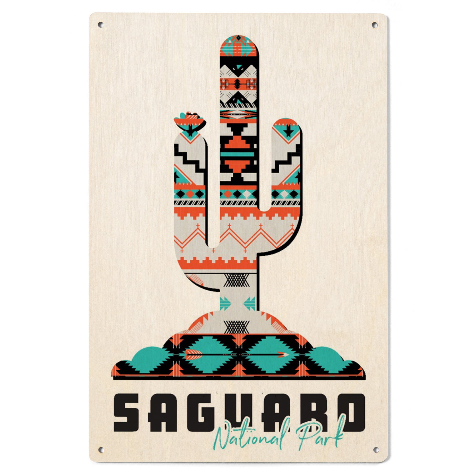 Saguaro National Park, Arizona, Saguaro Cactus, Tribal Inspired Pattern ...