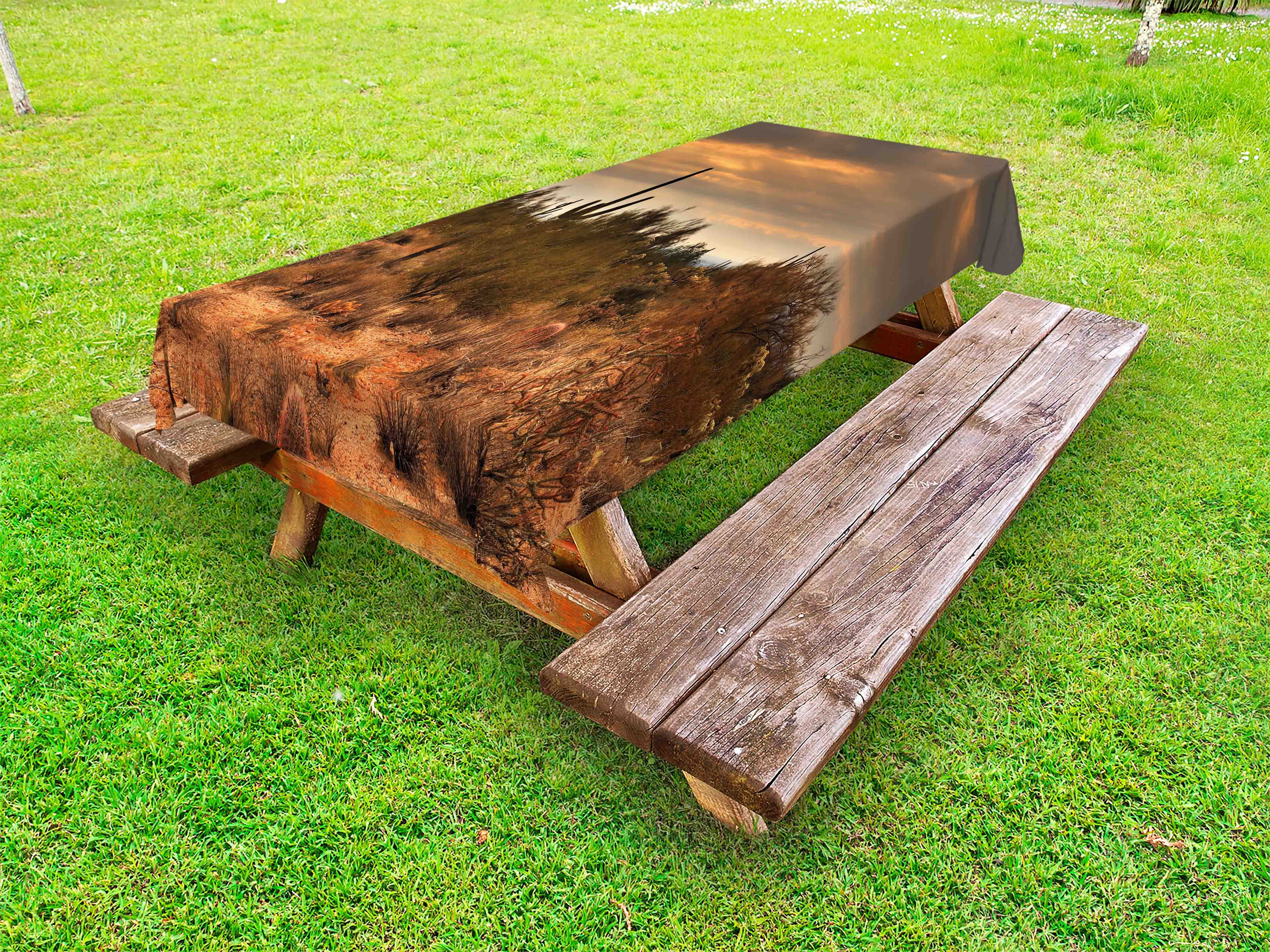 Saguaro Outdoor Tablecloth, Dramatic Shady Desert View with a Storm ...