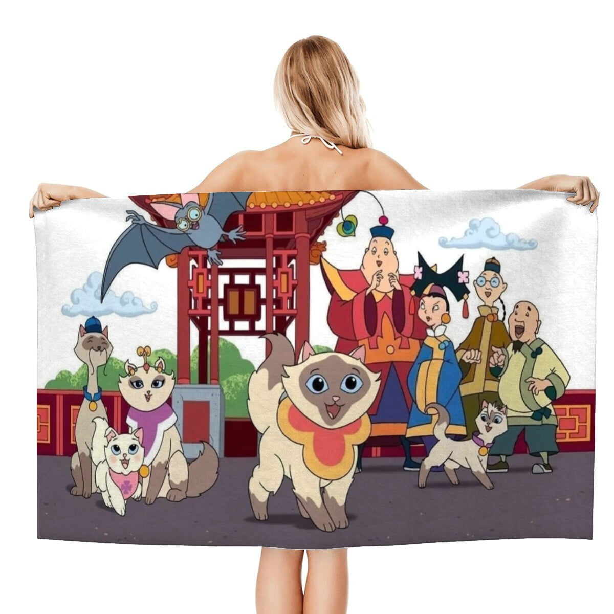 Sagwa The Chinese Siamese Cat Gifts Beach Towel for Women Girl Birthday ...