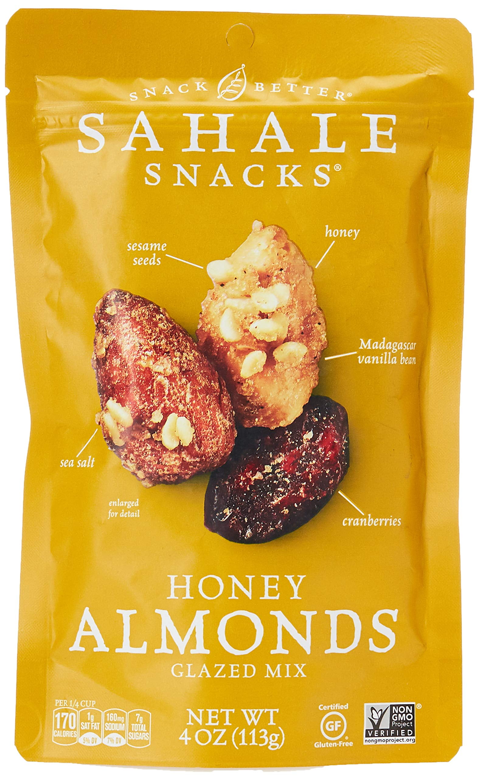 Sahale Snacks Honey Almonds Glazed HYZ01 Mix, 4 oz., Pack of 1 - Nut ...