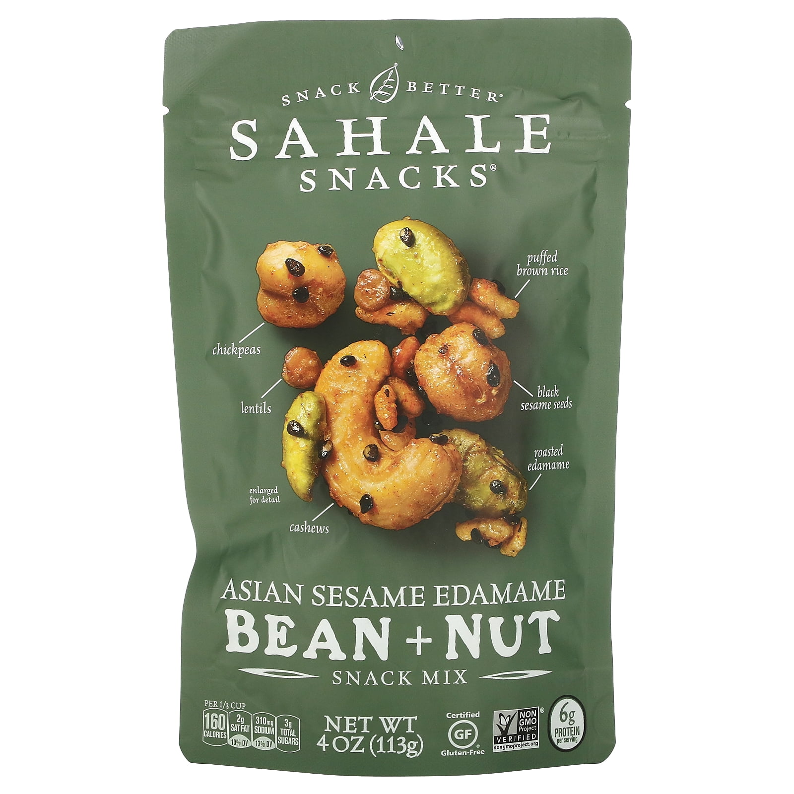 Sahale Snacks, Snack Mix, Asian Sesame Edamame Bean + Nut, 4 oz (113 g ...
