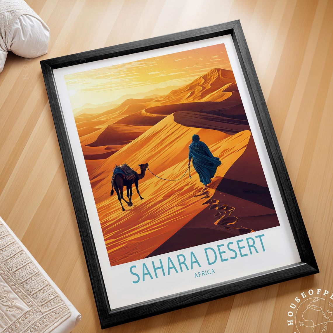 Sahara Desert Africa Travel Poster, Africa Wall Art Print, Sahara ...