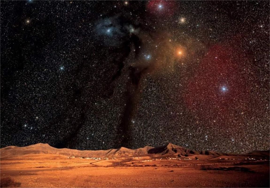 Sahara Desert Night Backdrop Starry Galaxy Sky Desert Sand Dunes ...