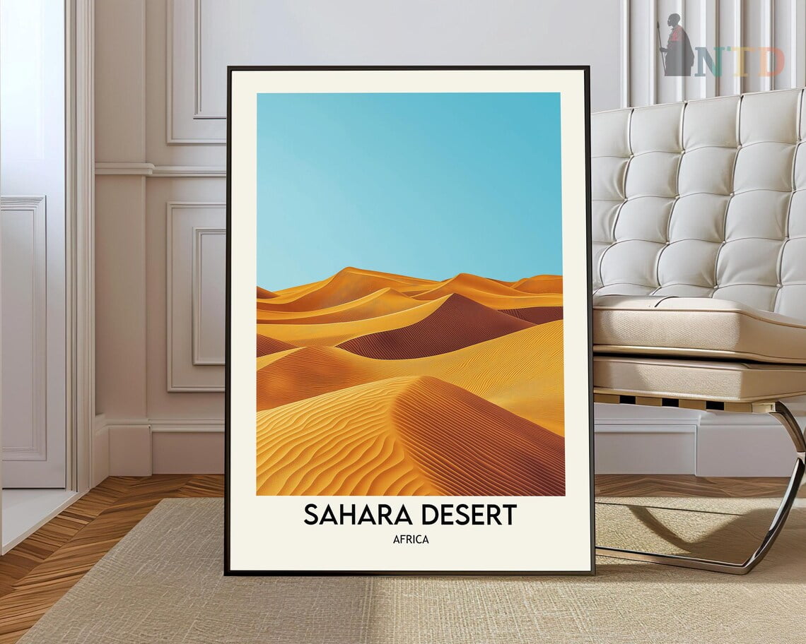 Sahara Desert Print, Sahara Desert Wall Art, Sahara Desert Poster ...