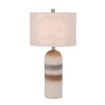 Décor Living Sahara Modern Ceramic Table Lamp with Linen Shade and ...