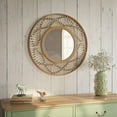 Sahara Sunbeam Round Bamboo Wide Frame Wall Mirror - Walmart.com