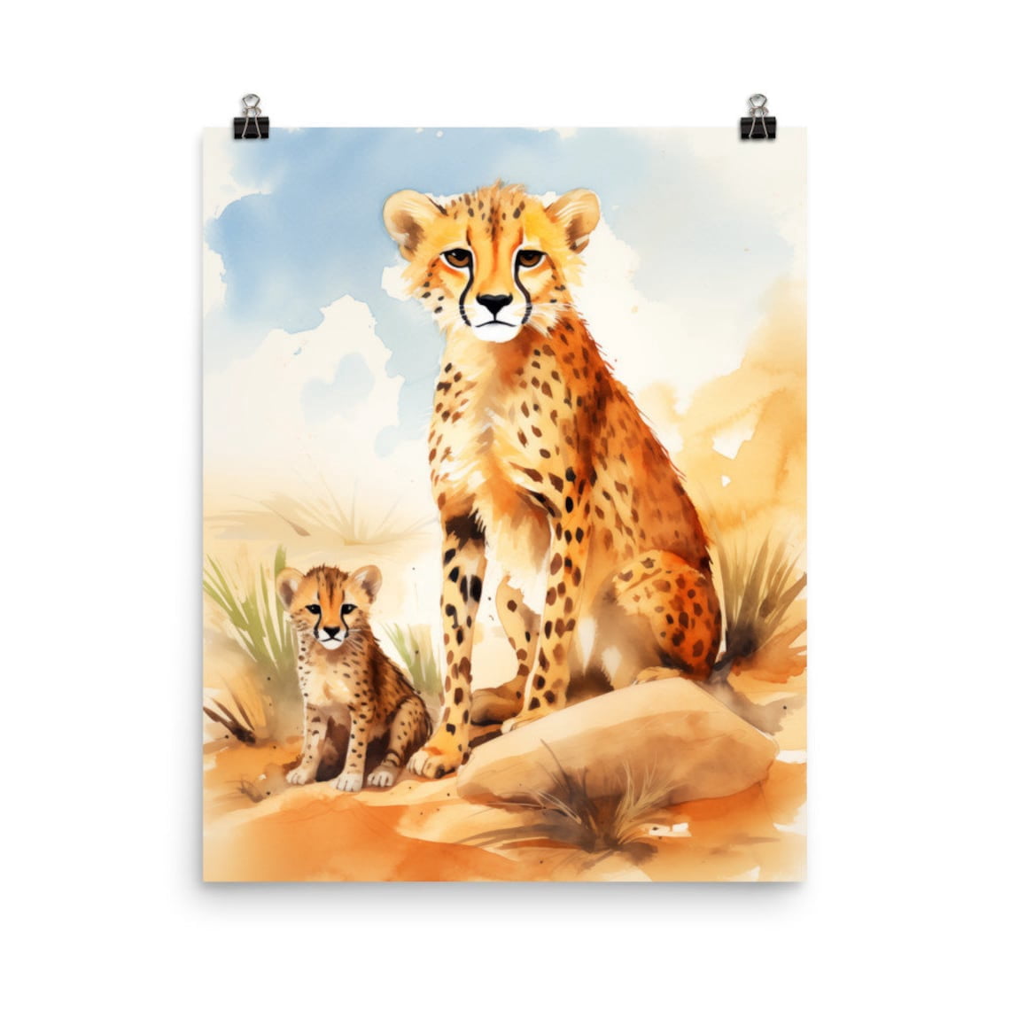 Saharan Cheetah Print, African Wildlife Wall Art, Sahara Desert Poster ...