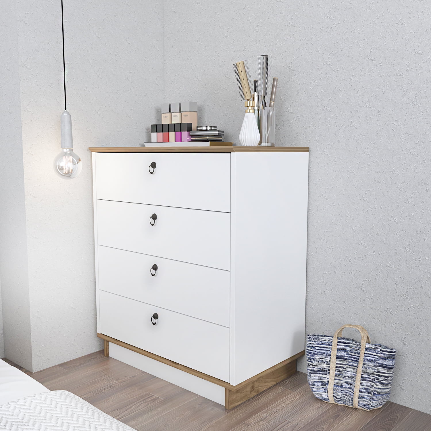 Sahra 4 Drawer Dresser, Drawer Chest, Tall Storage Dresser Chest ...