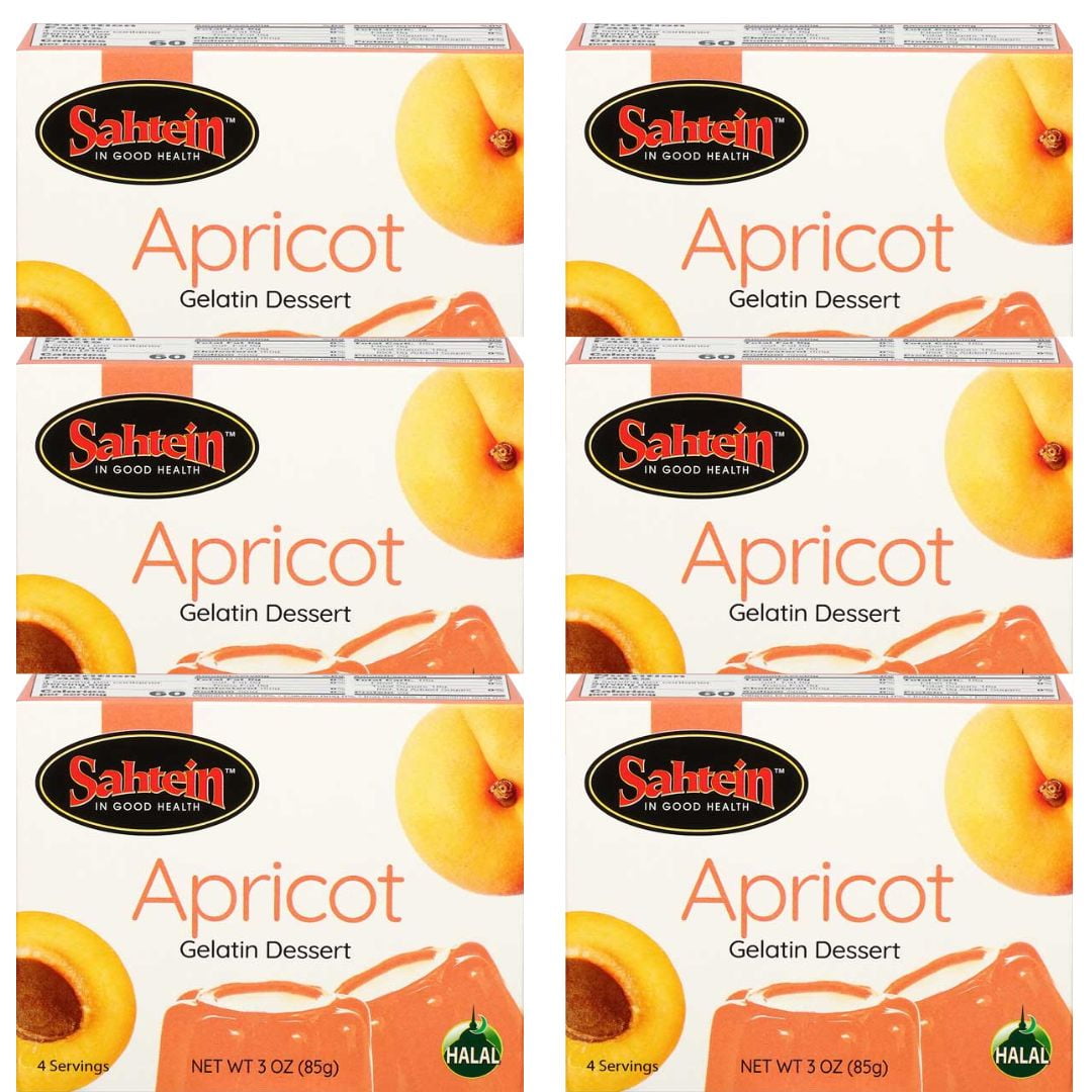 Sahtein Apricot Gelatin 3 Oz (Pack of 6) - Walmart.com