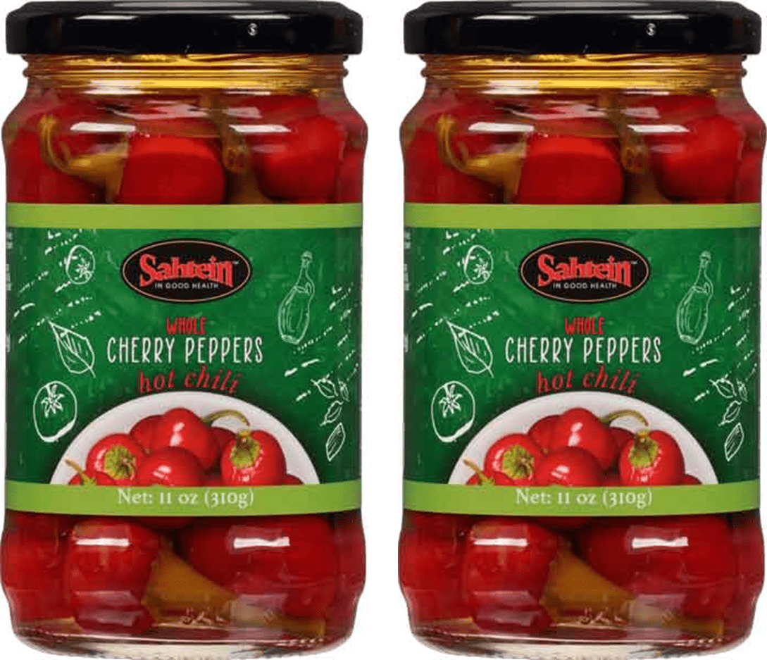 Sahtein Brand Whole Cherry Peppers, 2-Pack 11 oz. Jars - Walmart.com