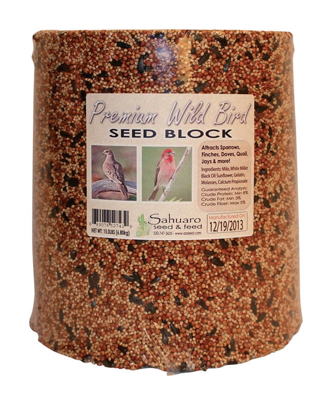 Sahuaro Seed 15 lb Assorted Species Millet Bird Food Block - Walmart.com