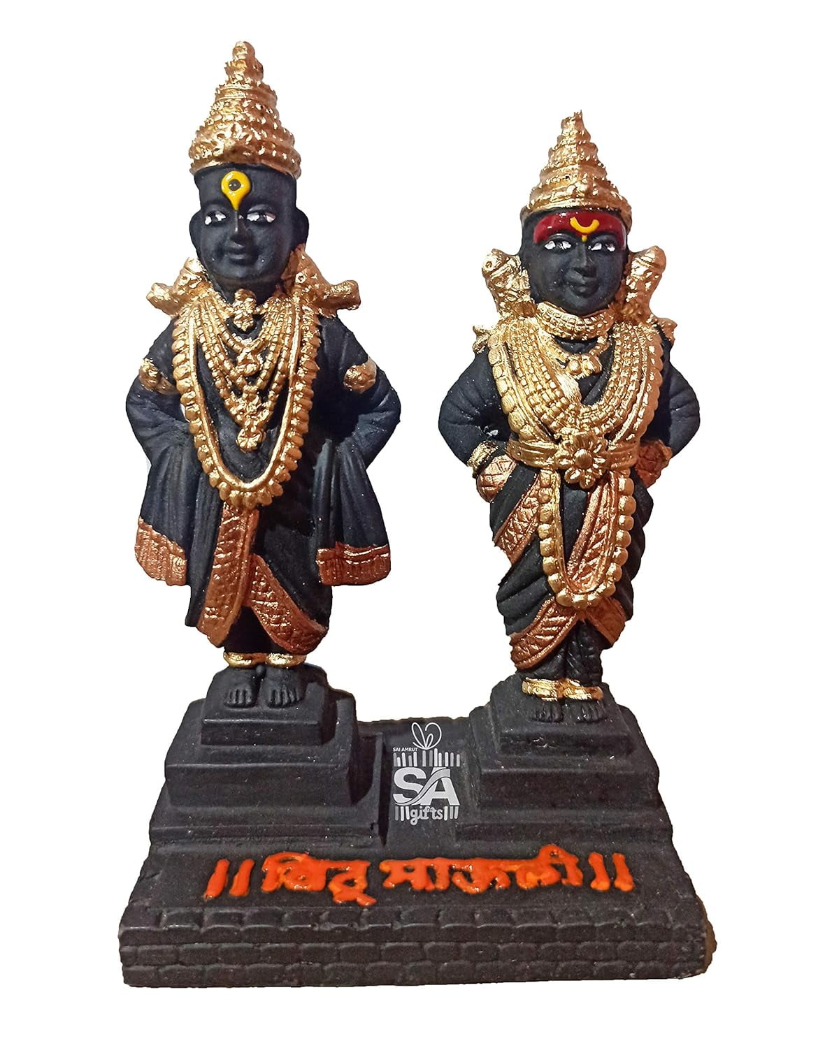 Sai Amrut Gifts Vitthal Rukmani Stand Vitthal Rukmini Statue Idol of God Vitthal Rukmai ...