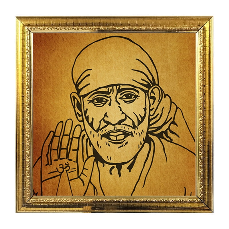 Sai Baba India God Idol Photo Frame for Pooja Hindu Bhagwan Devi Devta ...