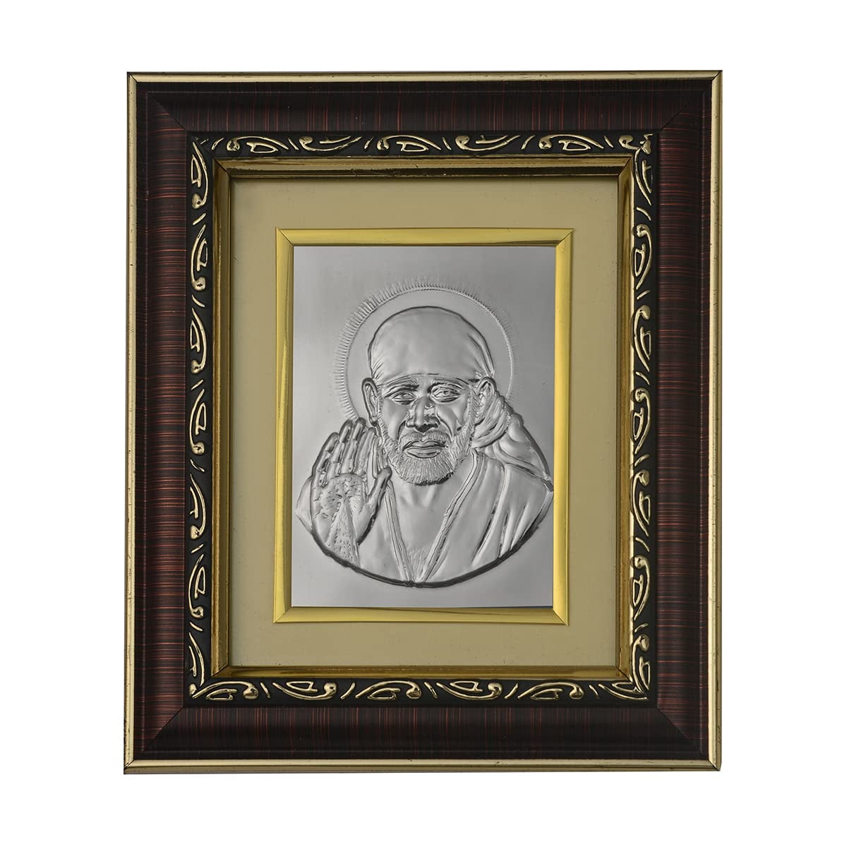 Sai Baba Photo Frame Sai Baba Silver Plated Photoframe Sai Baba Frame ...