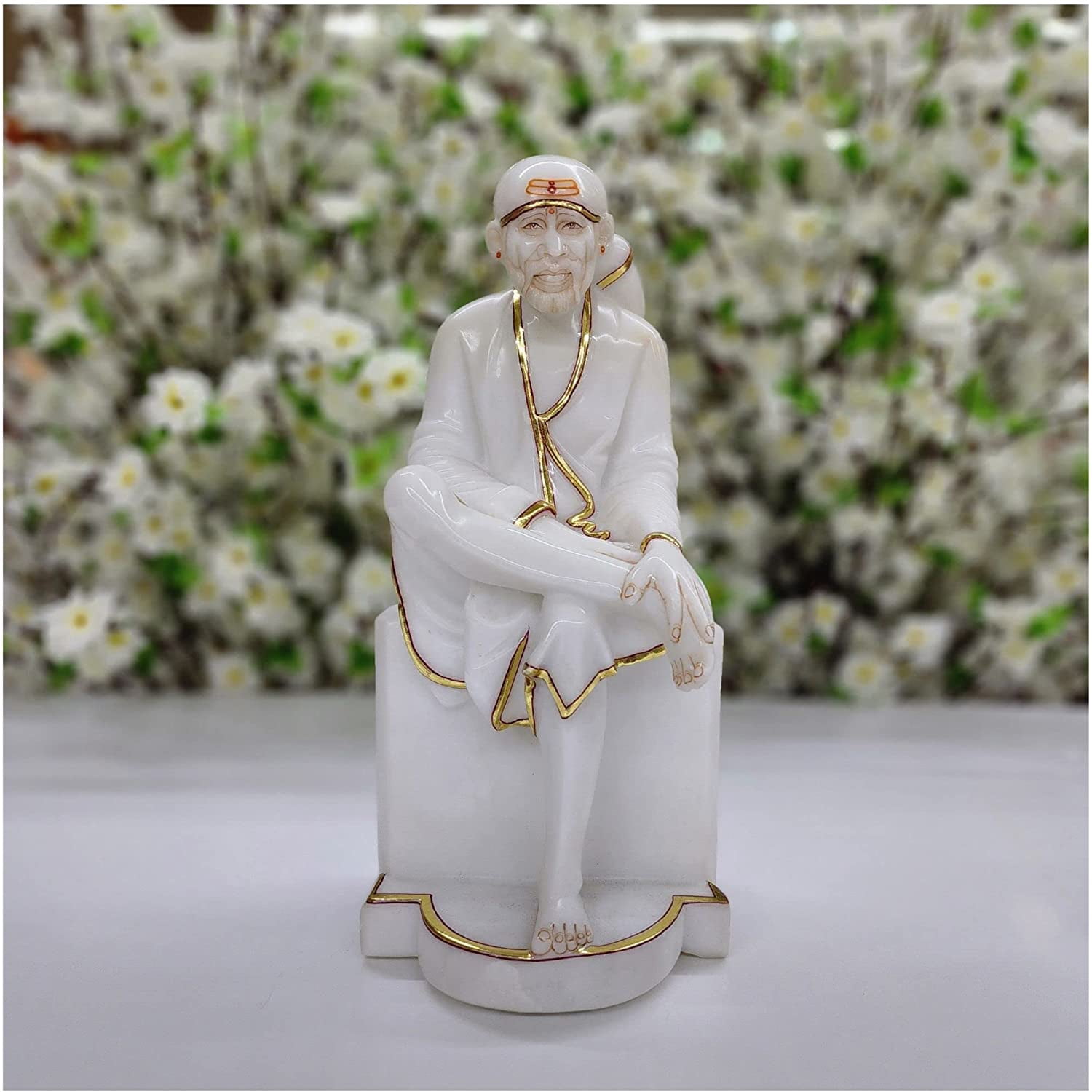 Sai Baba Statue in White Marble Sai Baba Idol Hindu God Statue Sai Baba ...