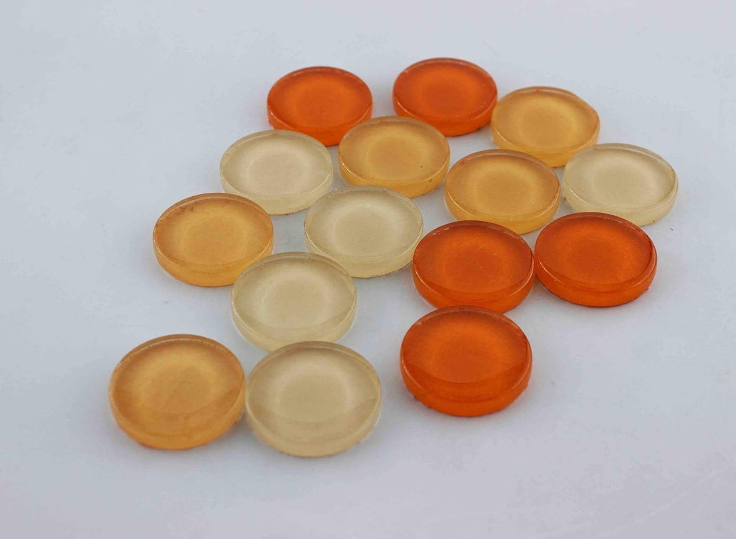 Sai Mosaic Art Glass Mosaic Circle Light Orange Mix 25mm - Walmart.com