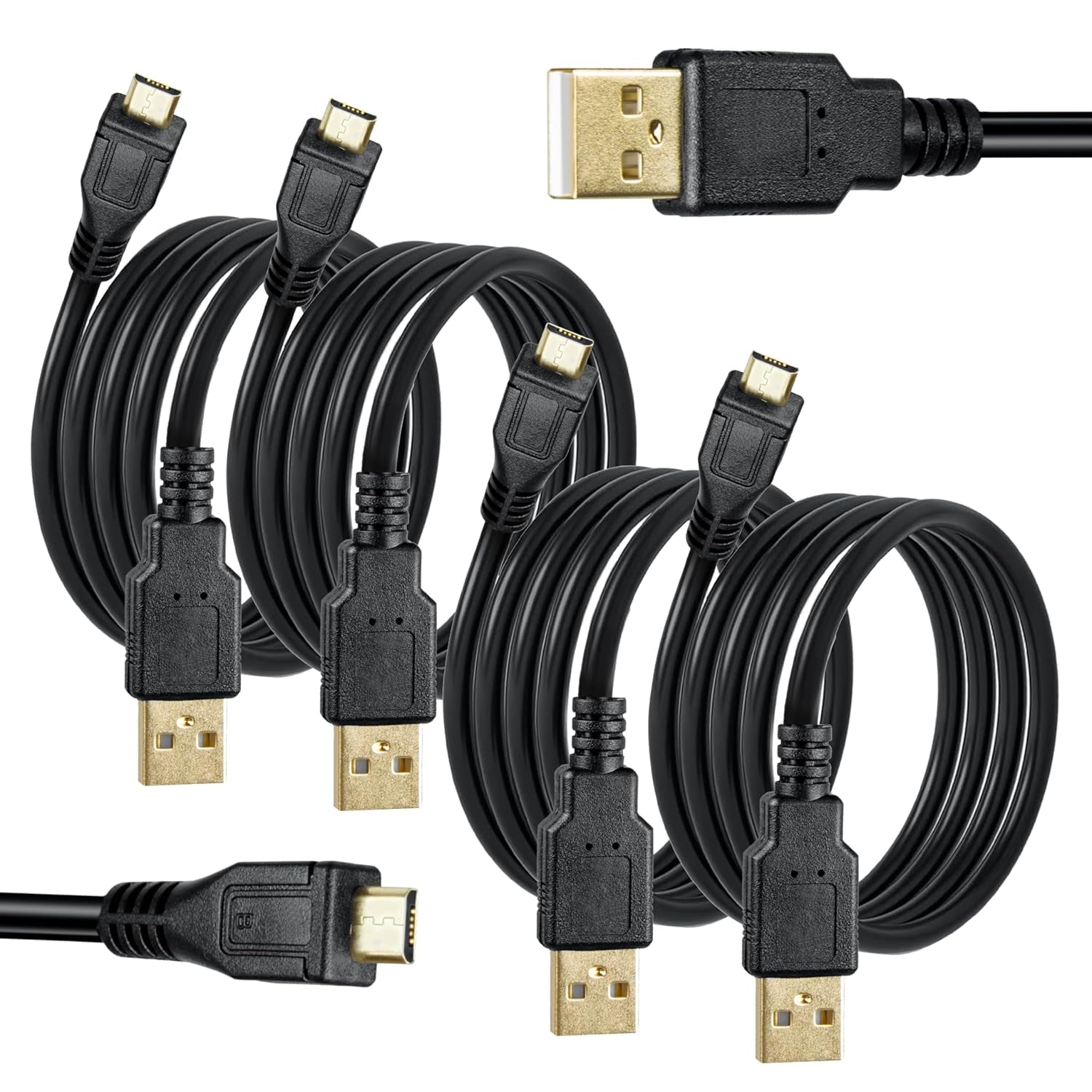 SaiTech IT 4 Pack USB A to Micro USB Cable 3 ft/1m Fast Charging Cable ...