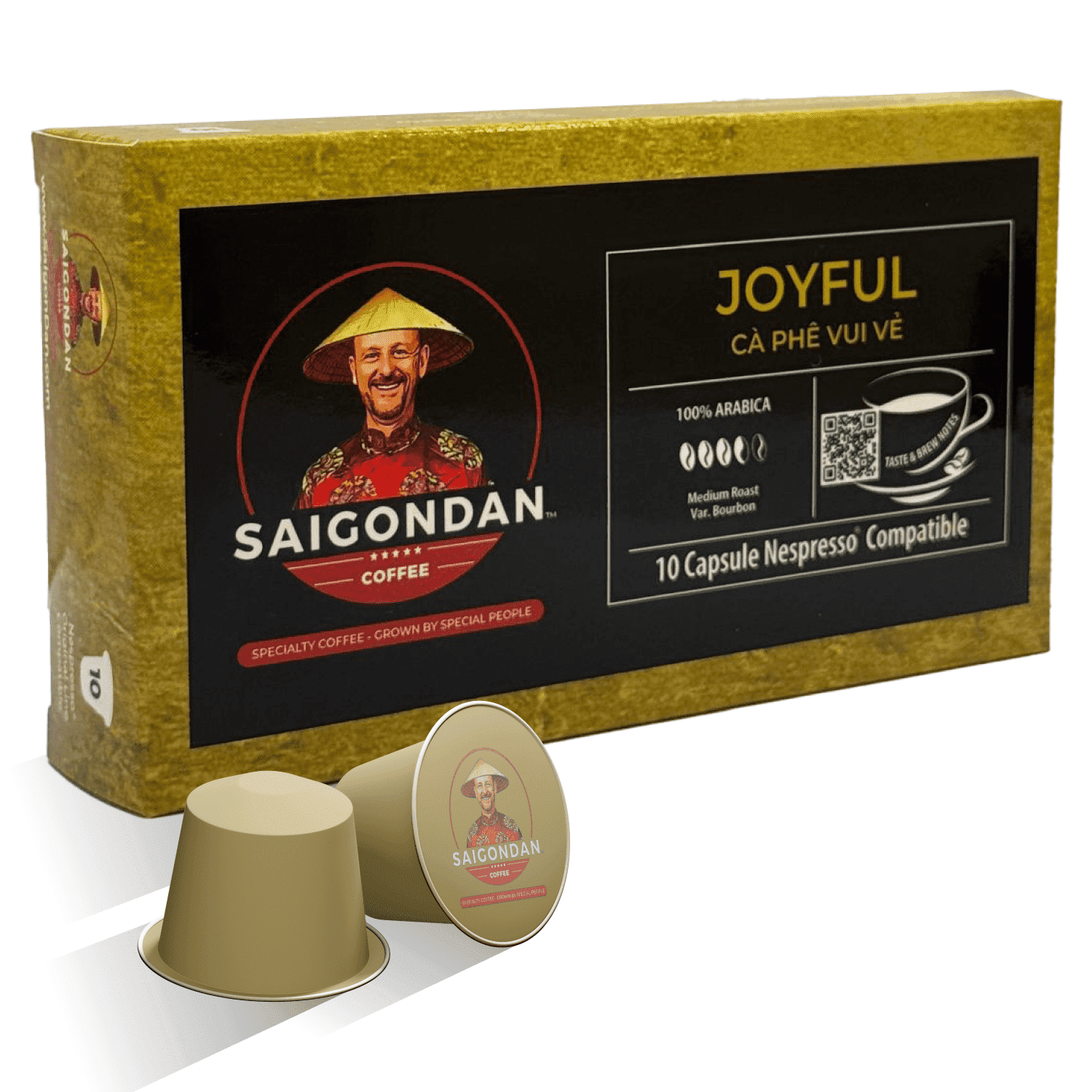 Saigondan Coffee Capsules - Joyful | Medium Roast | 100% Arabica ...