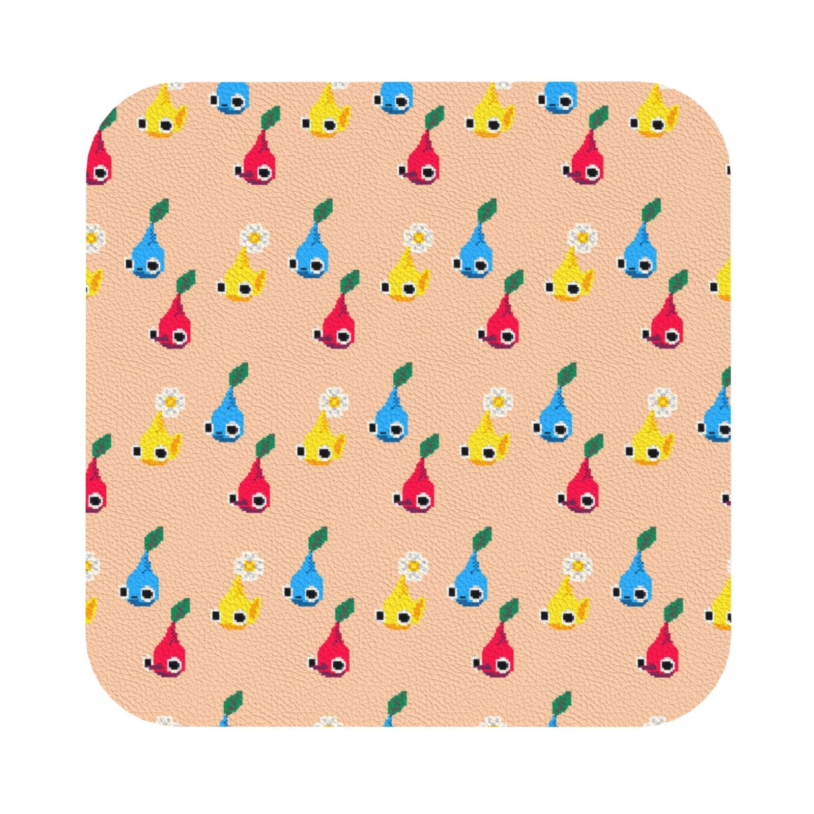 Saiise 4 Pcs Leather Coasters for Drinks Coaster Sets Drink Table Cup ...