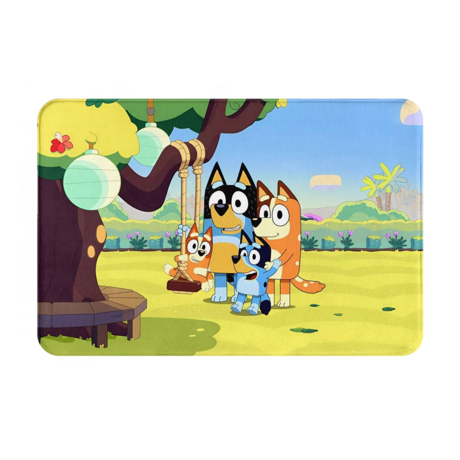 Saiise Bluey Doormat Entrance Mat with Anti Slip Rubber Back Floor Mat ...