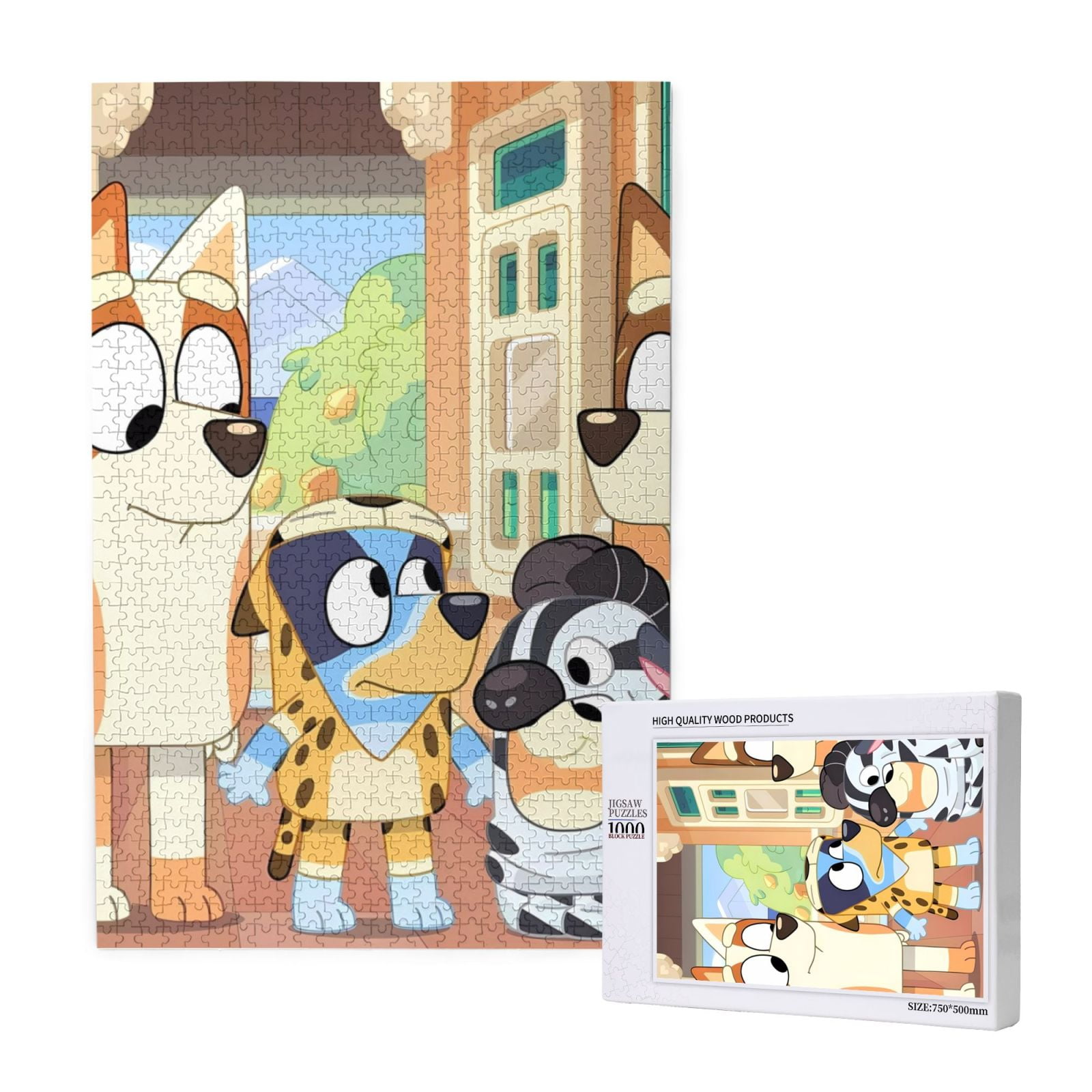 Saiise Bluey Print 1000 Jigsaw Puzzle for Adults and Family,Impossible ...