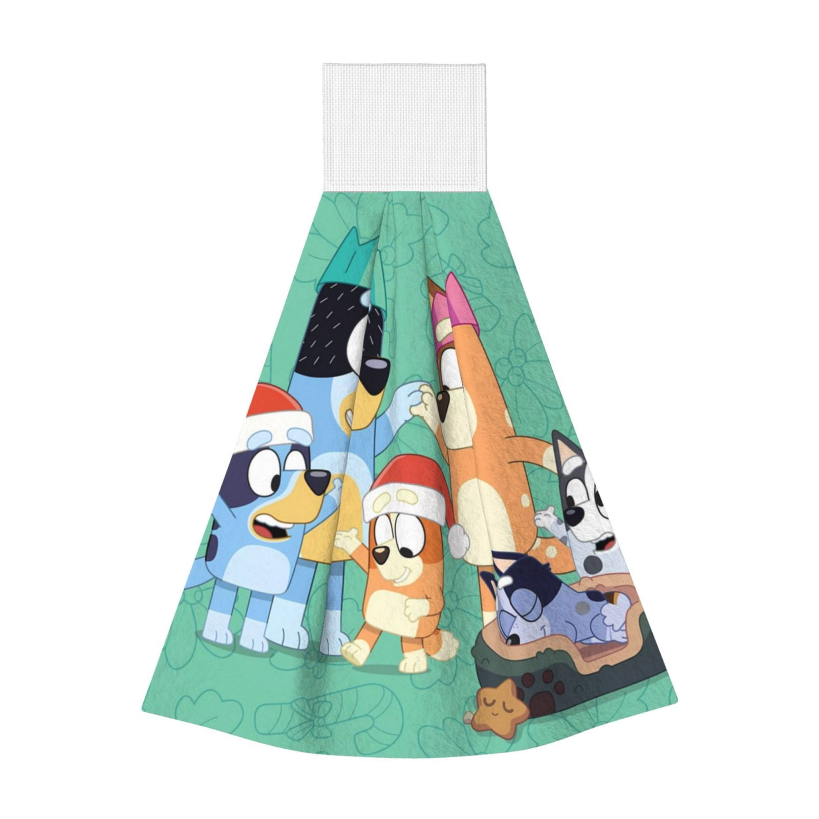 Saiise Bluey Print Hanging Kitchen Towels Hand Towel Loop Dish Cloth ...