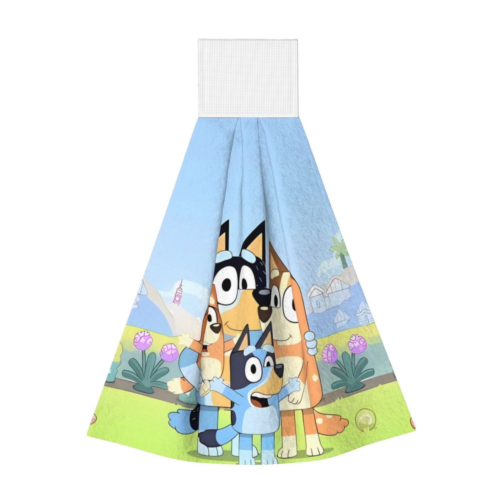 Saiise Bluey Print Hanging Kitchen Towels Hand Towel Loop Dish Cloth ...