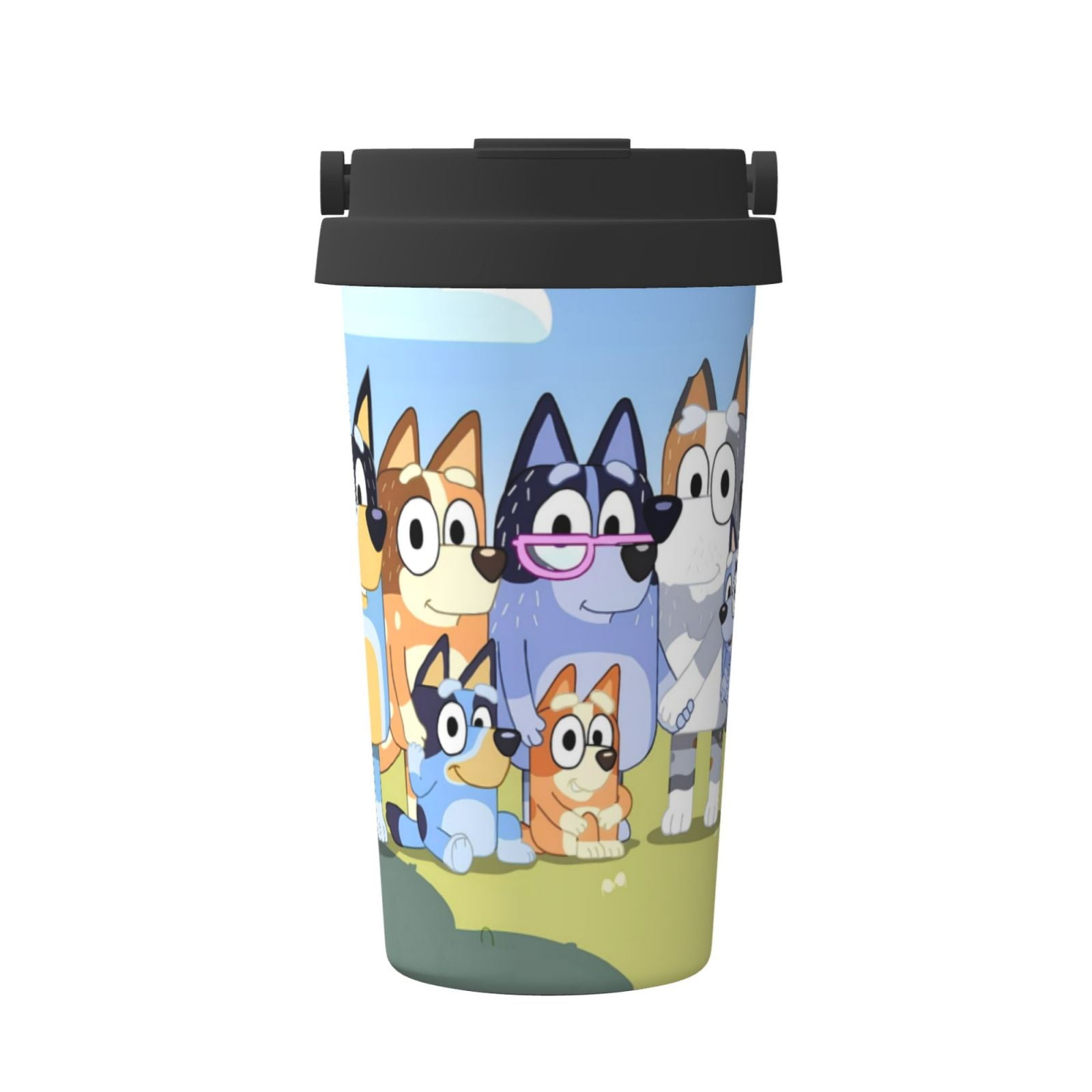 Saiise Bluey Print Travel Coffee Mug 16oz,Insulated Coffee Mug to Go ...