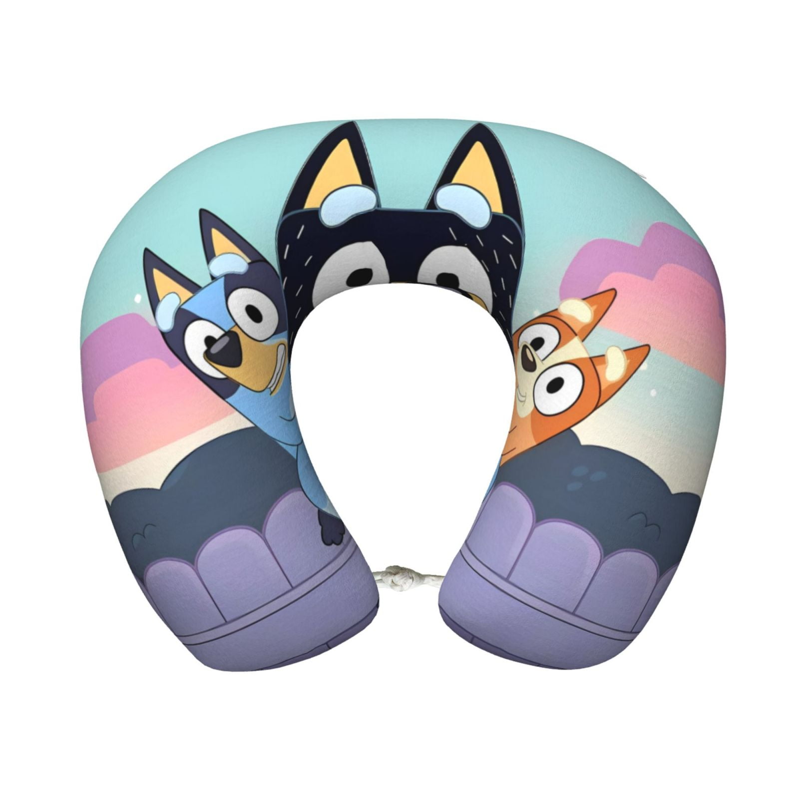 Saiise Bluey Print Travel Pillow,Memory Foam U Shaped Neck Pillow ...