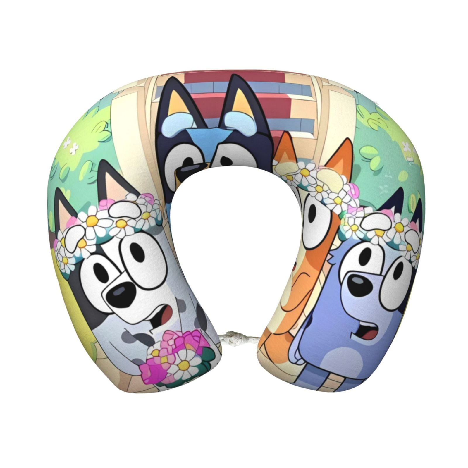 Saiise Bluey Print Travel Pillow,Memory Foam U Shaped Neck Pillow ...