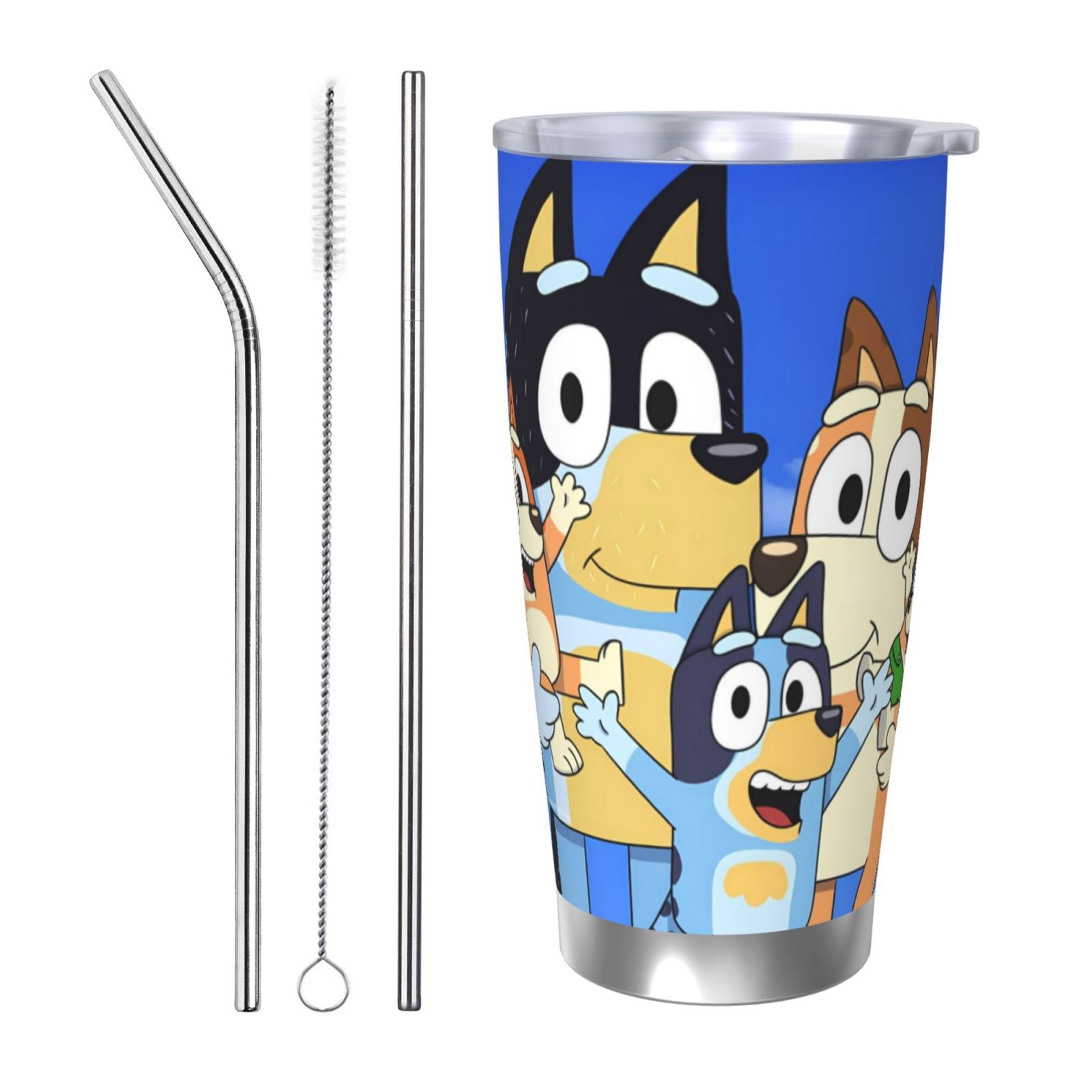 Saiise Bluey Print Tumbler 20 Oz Stainless Steel Vacuum Insulated with ...